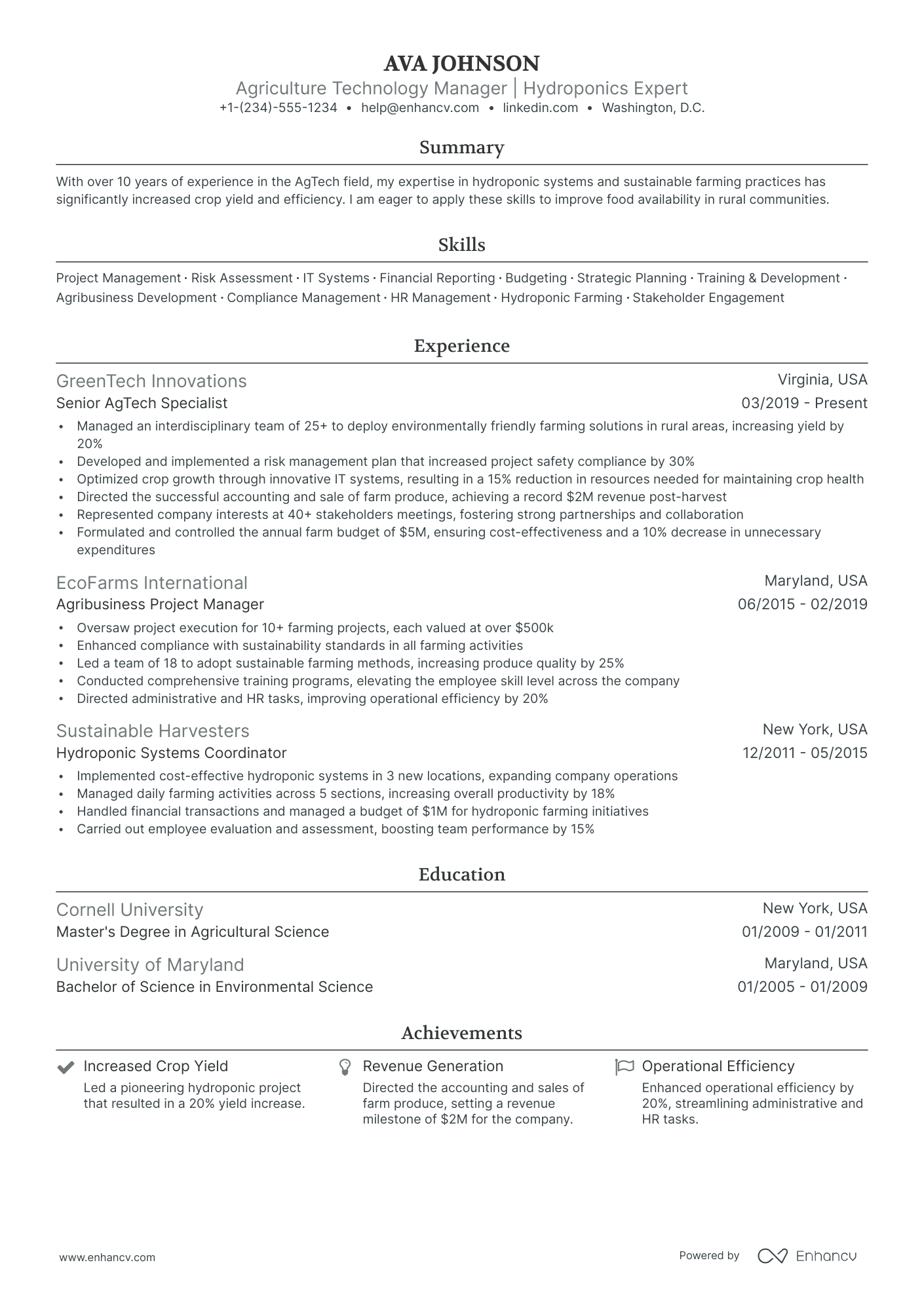 5 Farm Manager Resume Examples & Guide for 2024