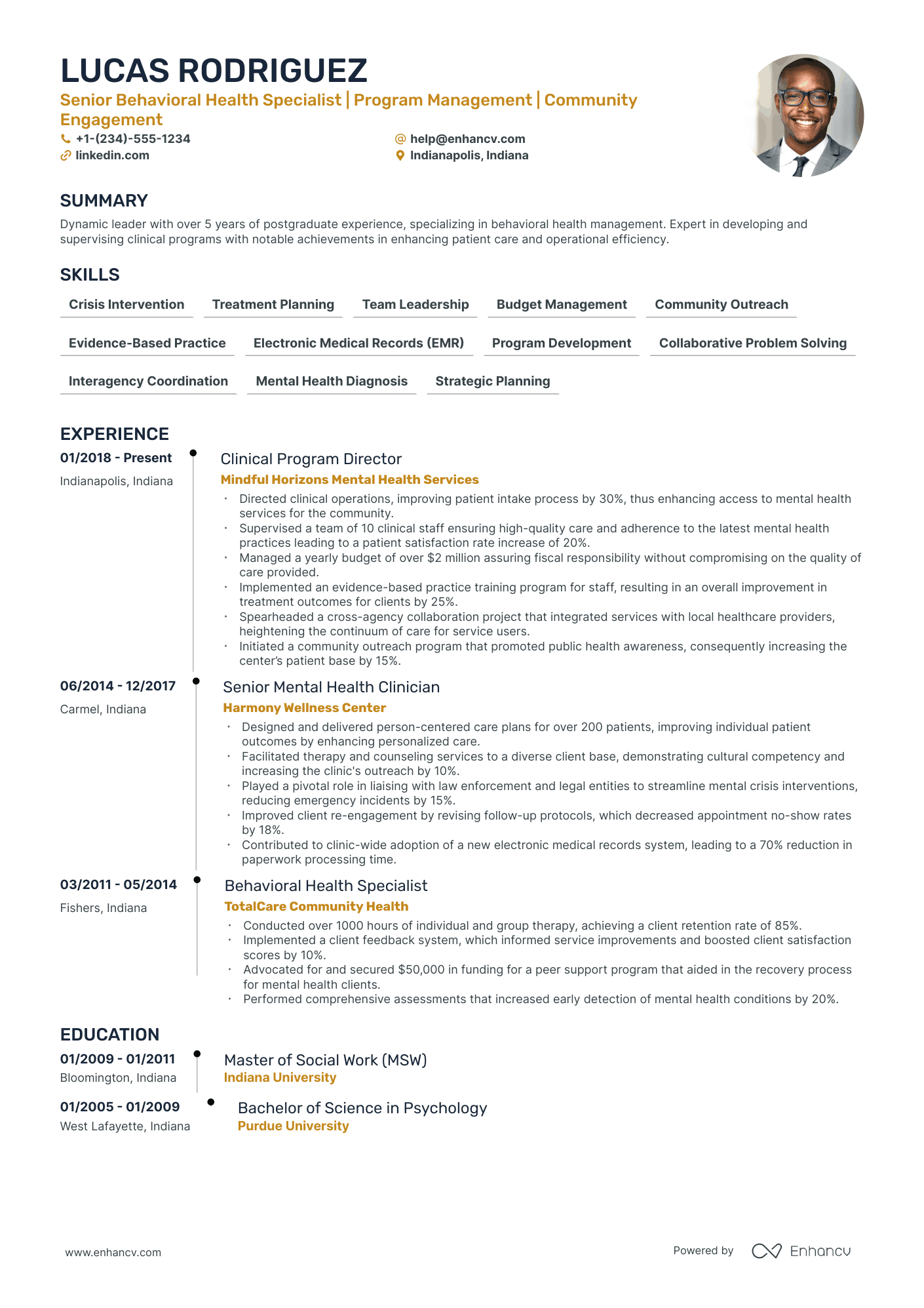 5 Mental Health Program Manager Resume Examples & Guide for 2024
