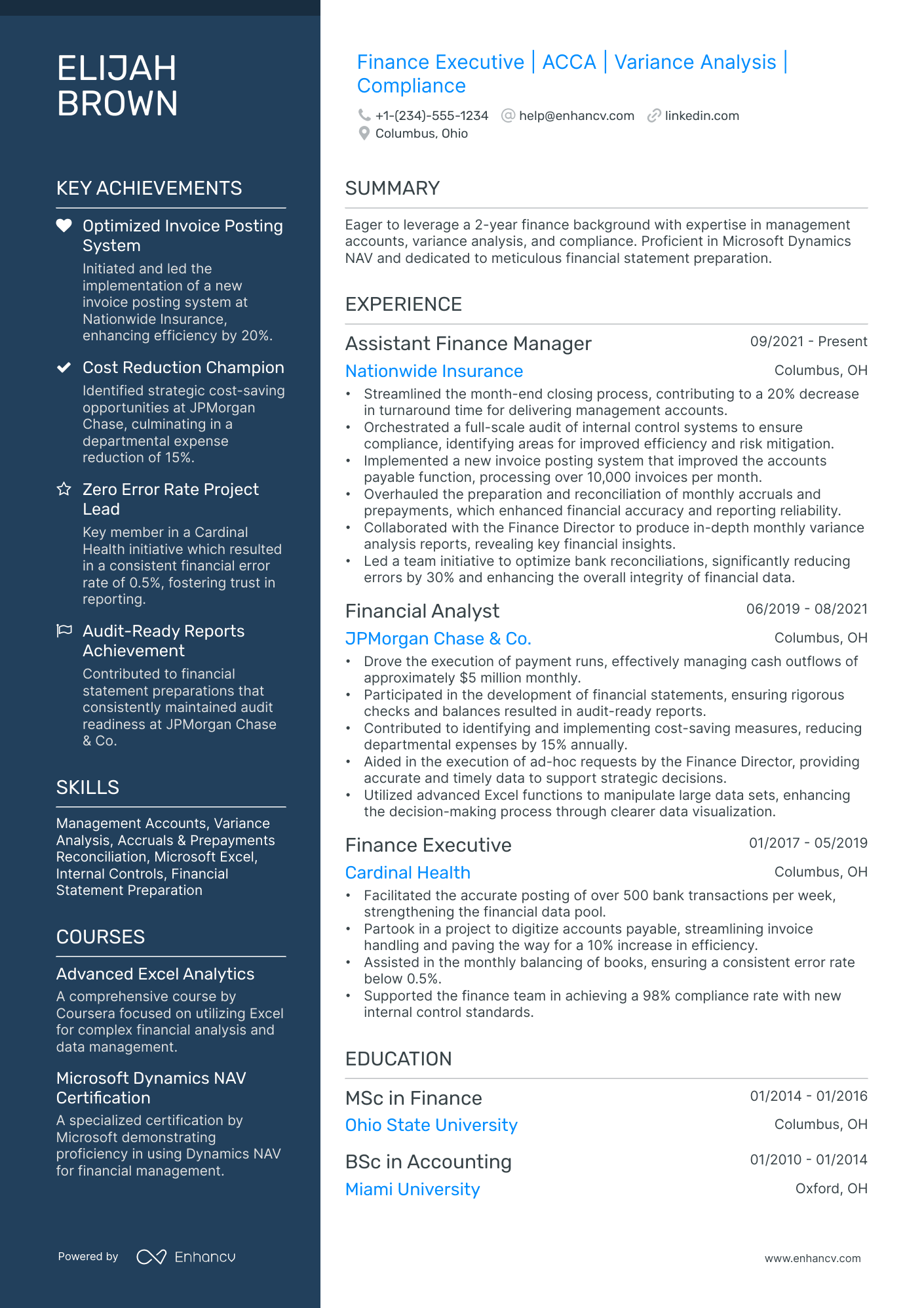 10 Finance Executive Resume Examples, Templates & Guide for 2026