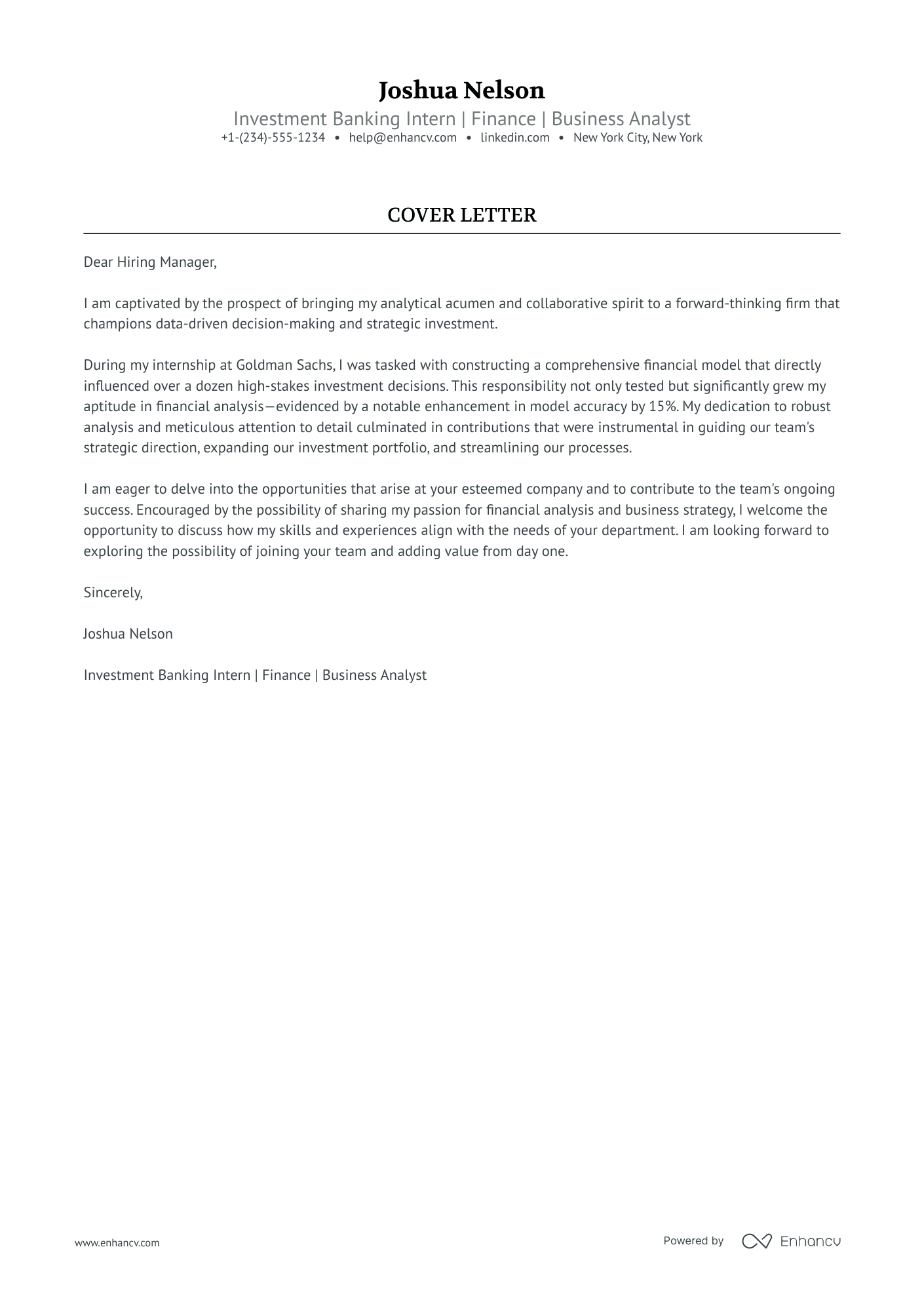 8 Professional Investment Manager Cover Letter Examples and Template ...