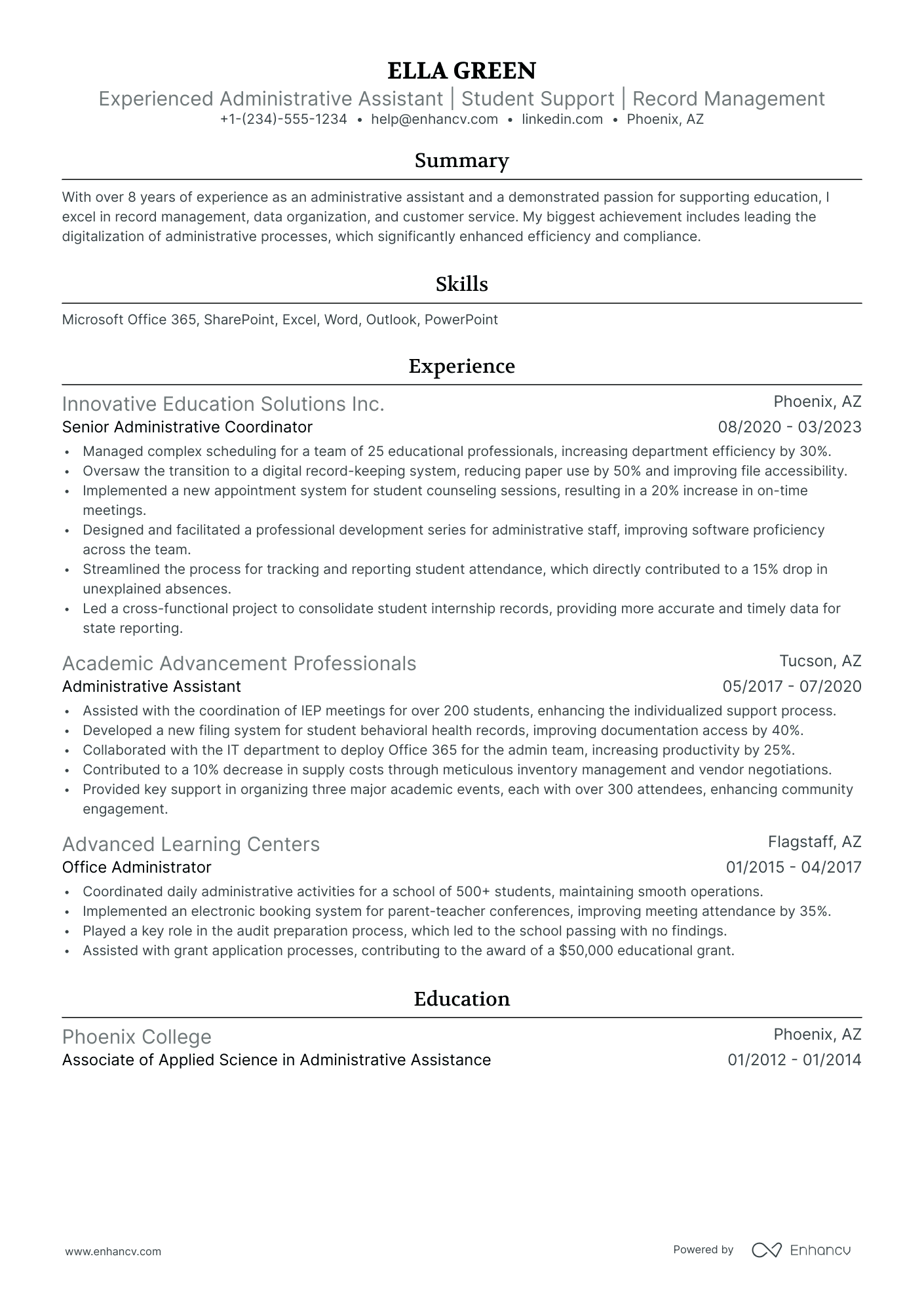 10 School Administrative Assistant Resume Examples & Guide for 2026