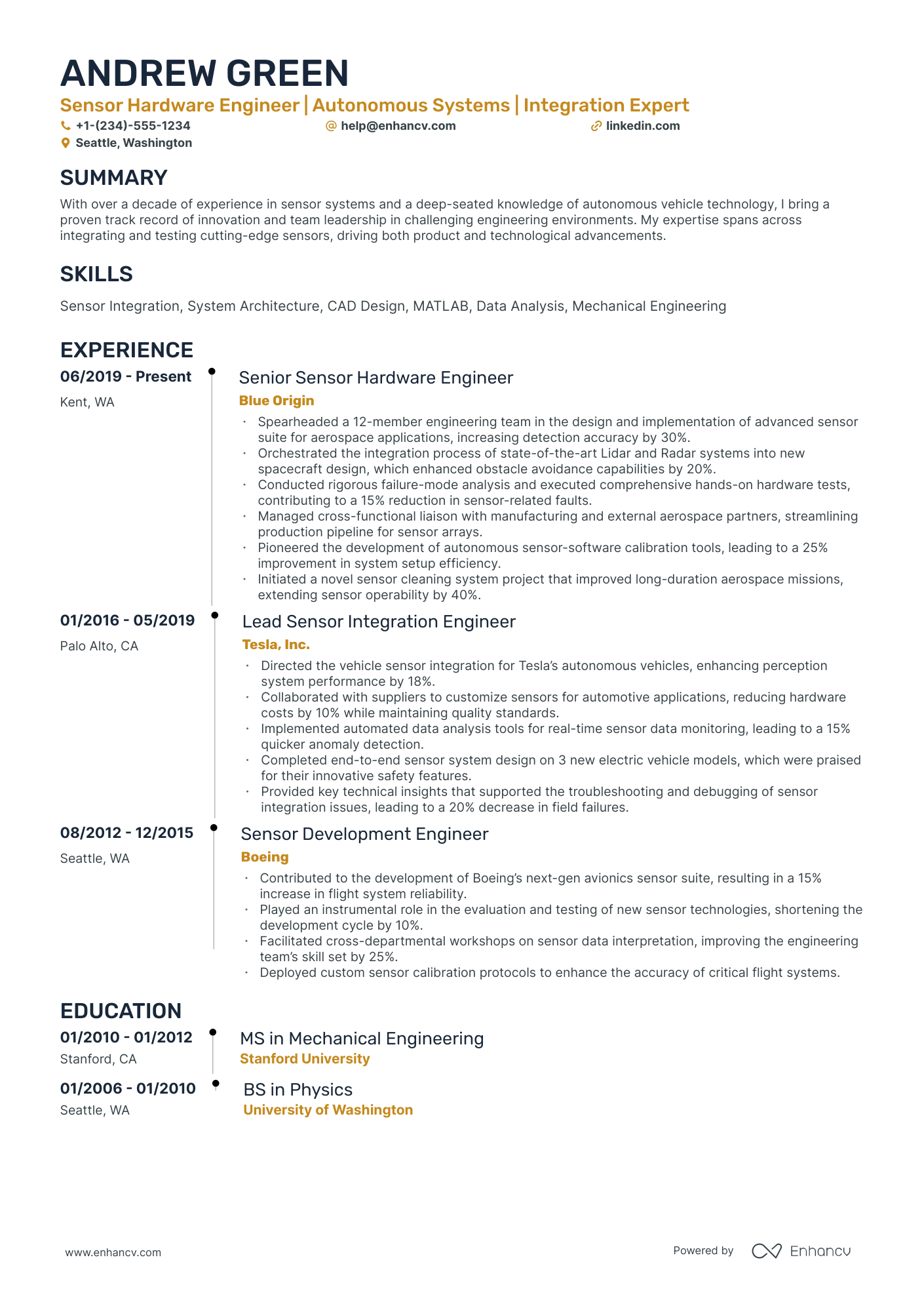 10 Hardware Engineer Resume Examples & Guide for 2026