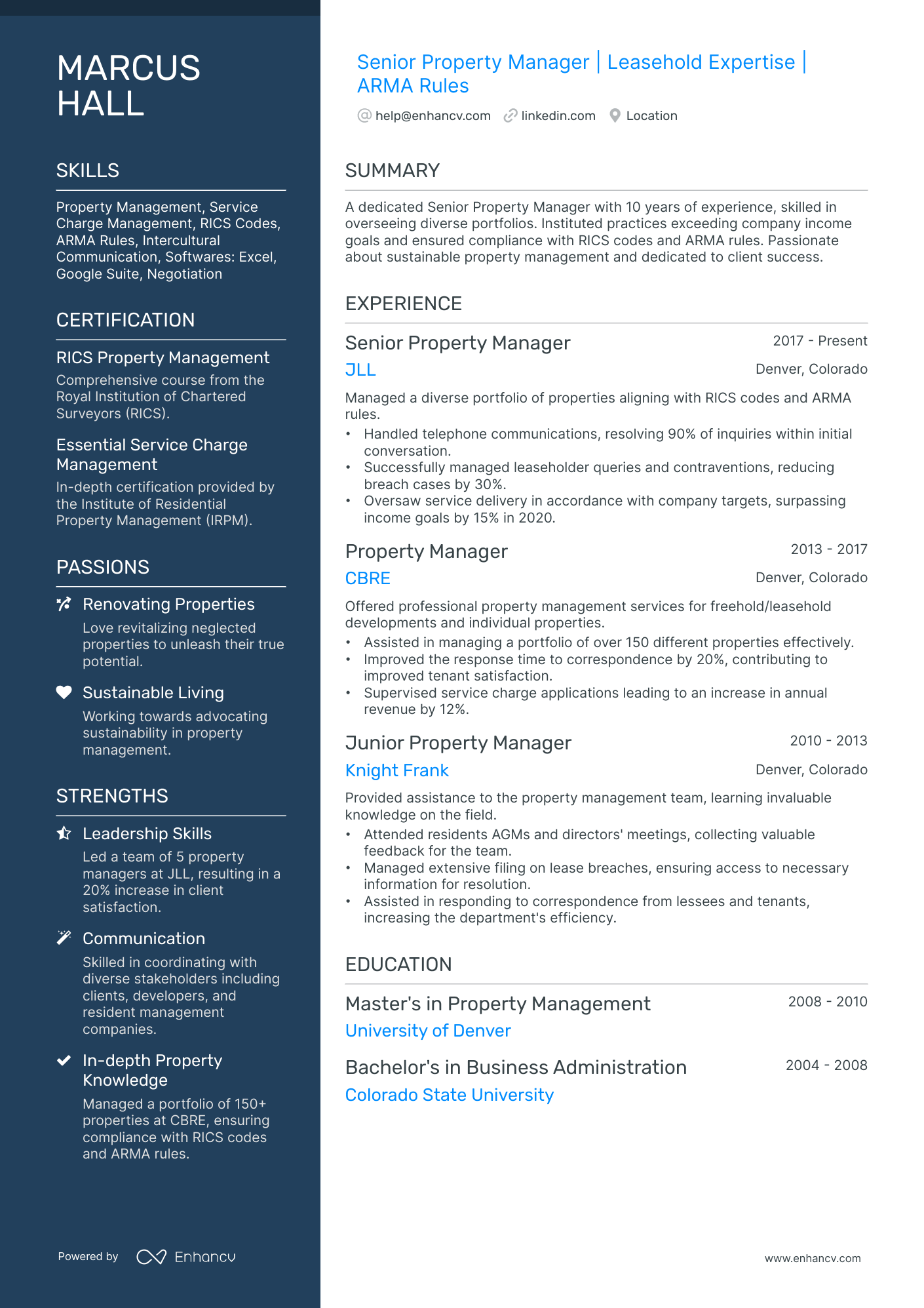 10 Senior Property Manager Resume Examples & Guide for 2026