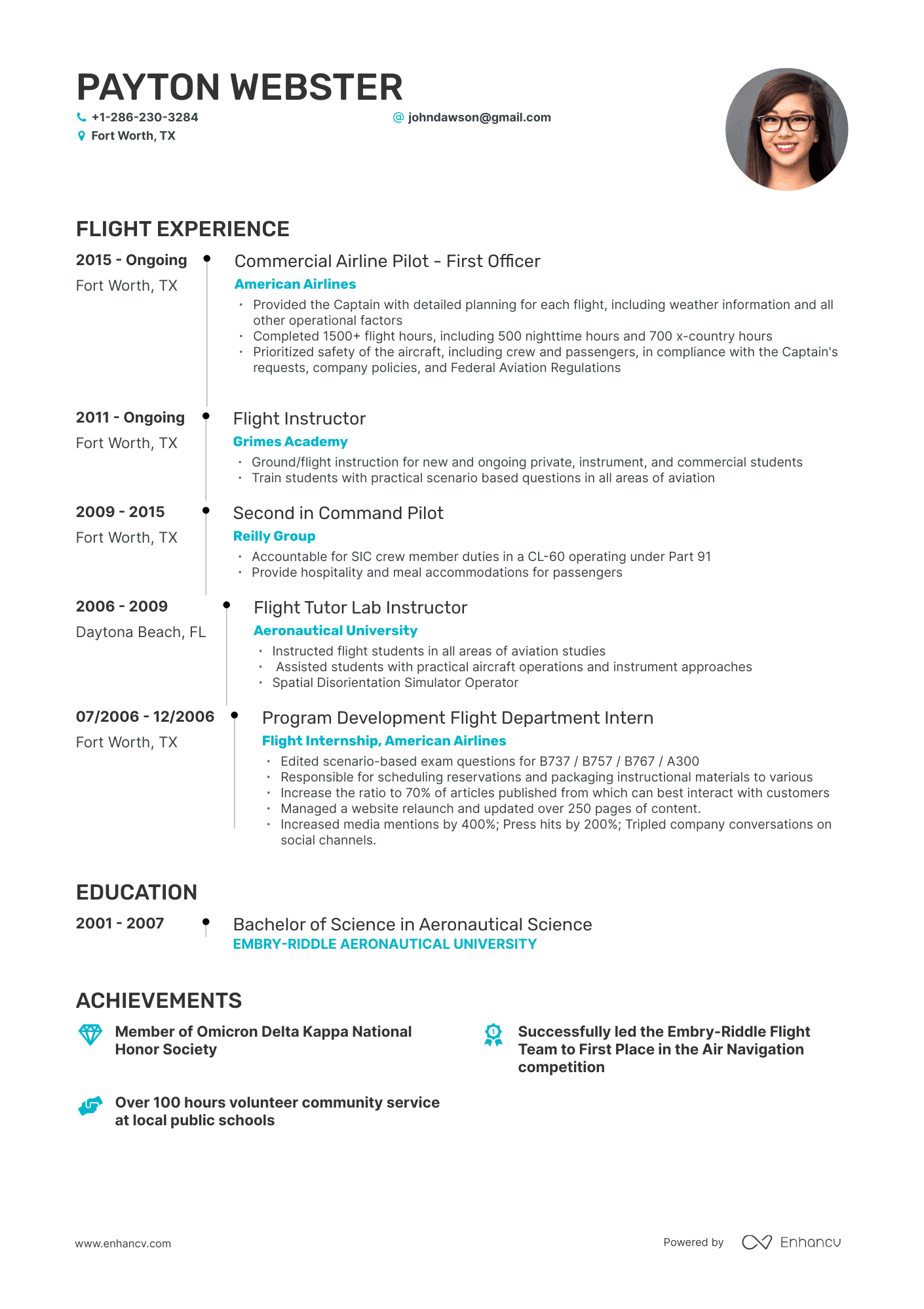5 Pilot Resume Examples & Guide for 2023