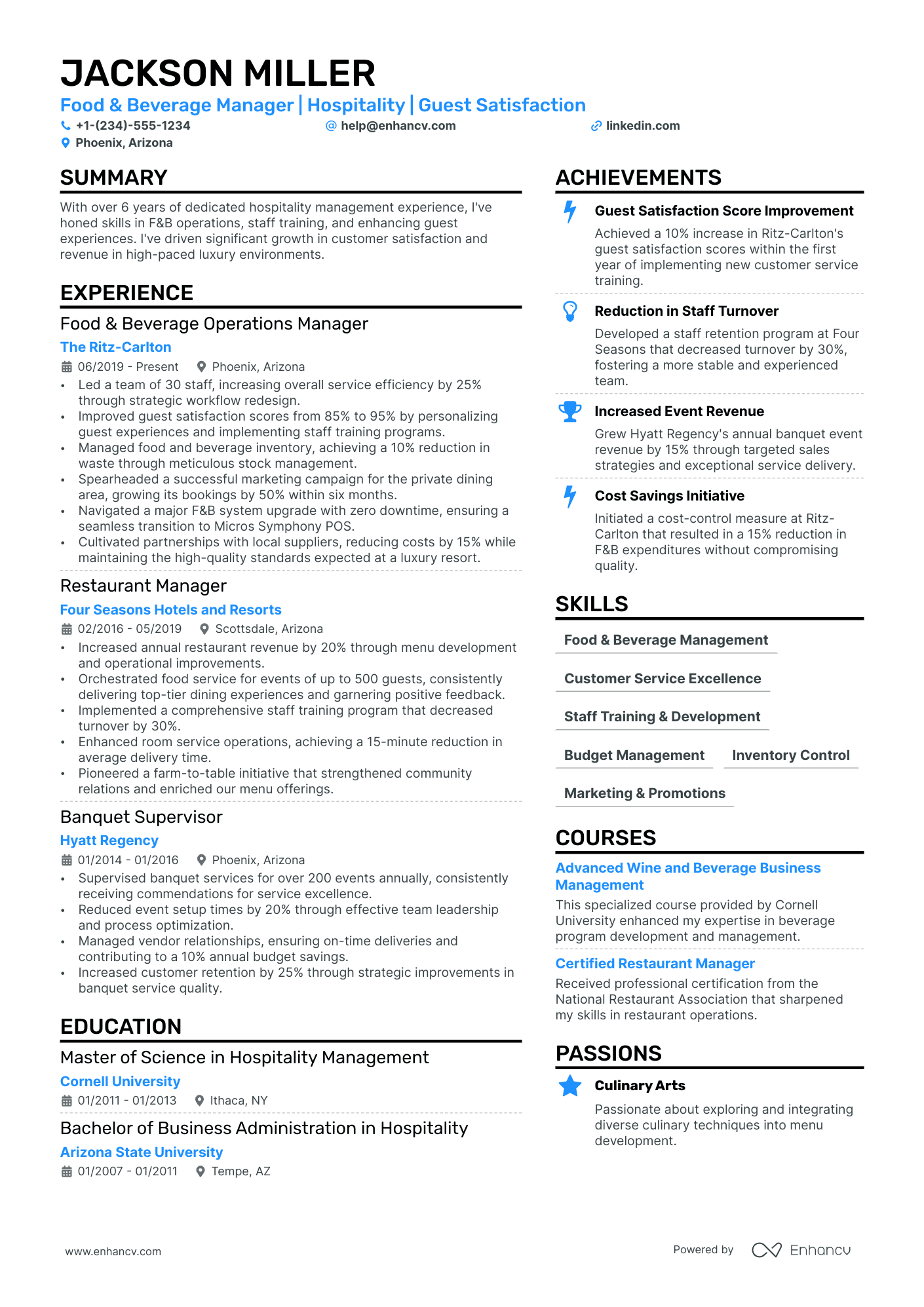 13 Restaurant Manager Resume Examples & Guide for 2024