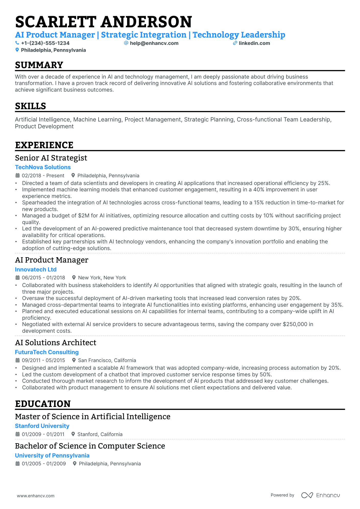 10 AI Product Manager Resume Examples & Guide for 2026