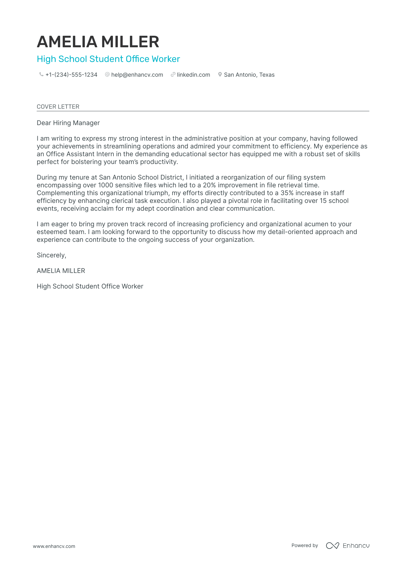 10 Professional High School Student Cover Letter Examples for 2026