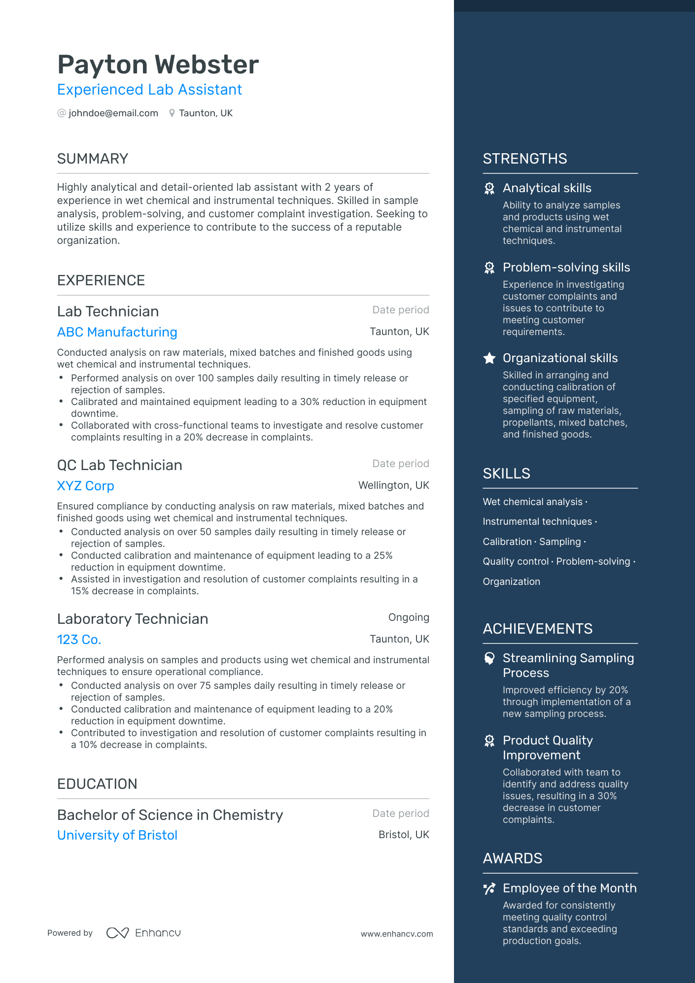5 Lab Assistant Resume Examples & Guide for 2023