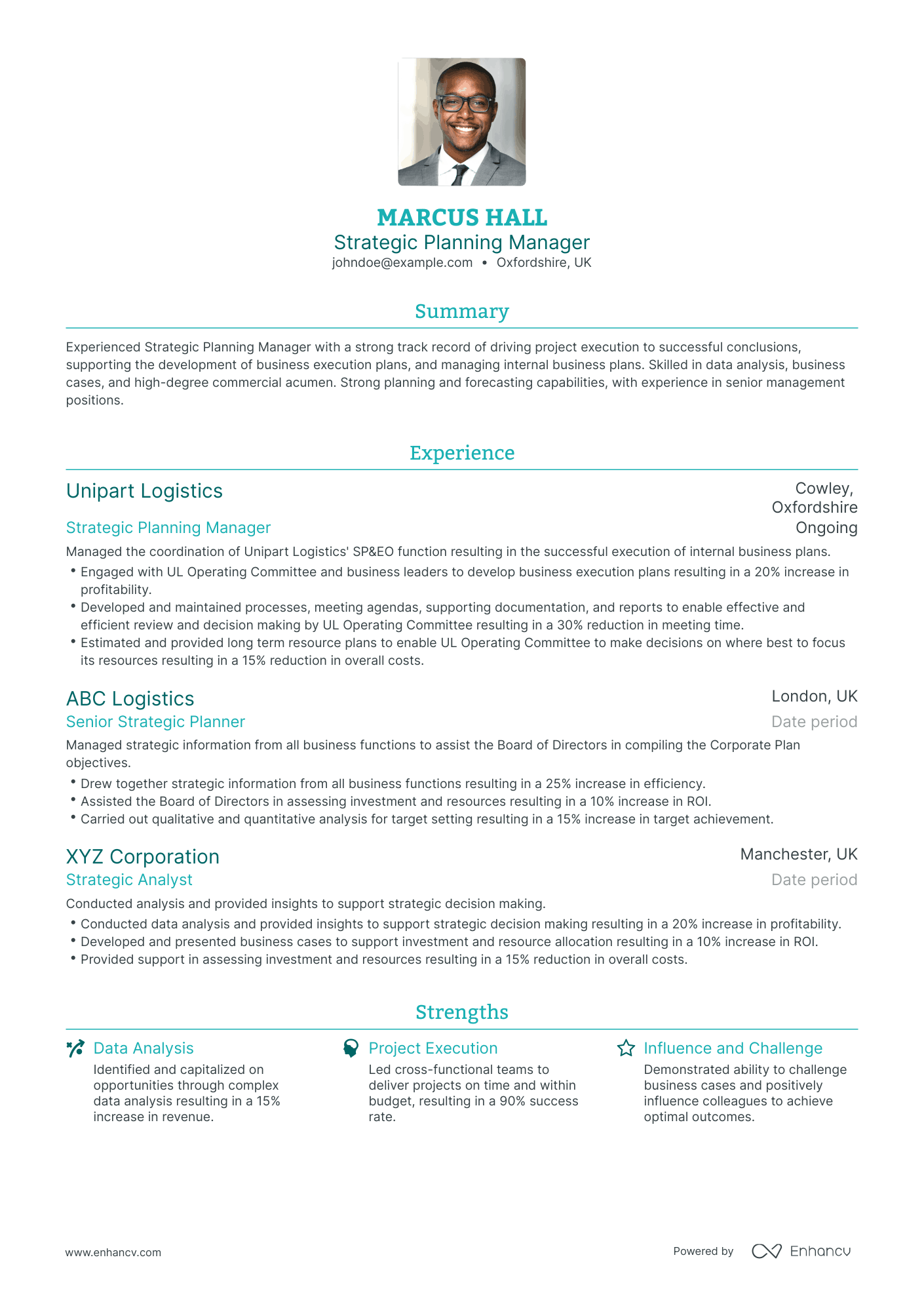 5 Strategic Planning Manager Resume Examples & Guide for 2024