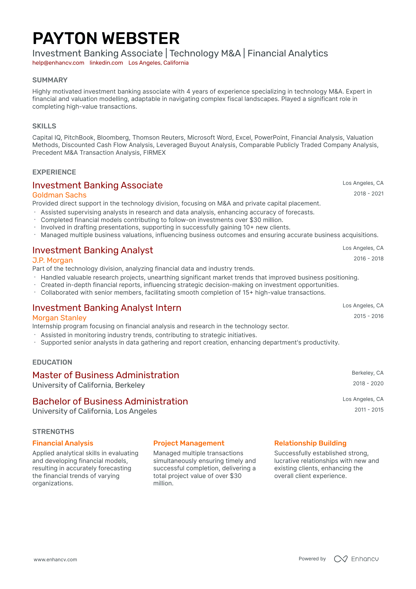 10 Investment Banking Associate Resume Examples, Templates & Guide for 2025