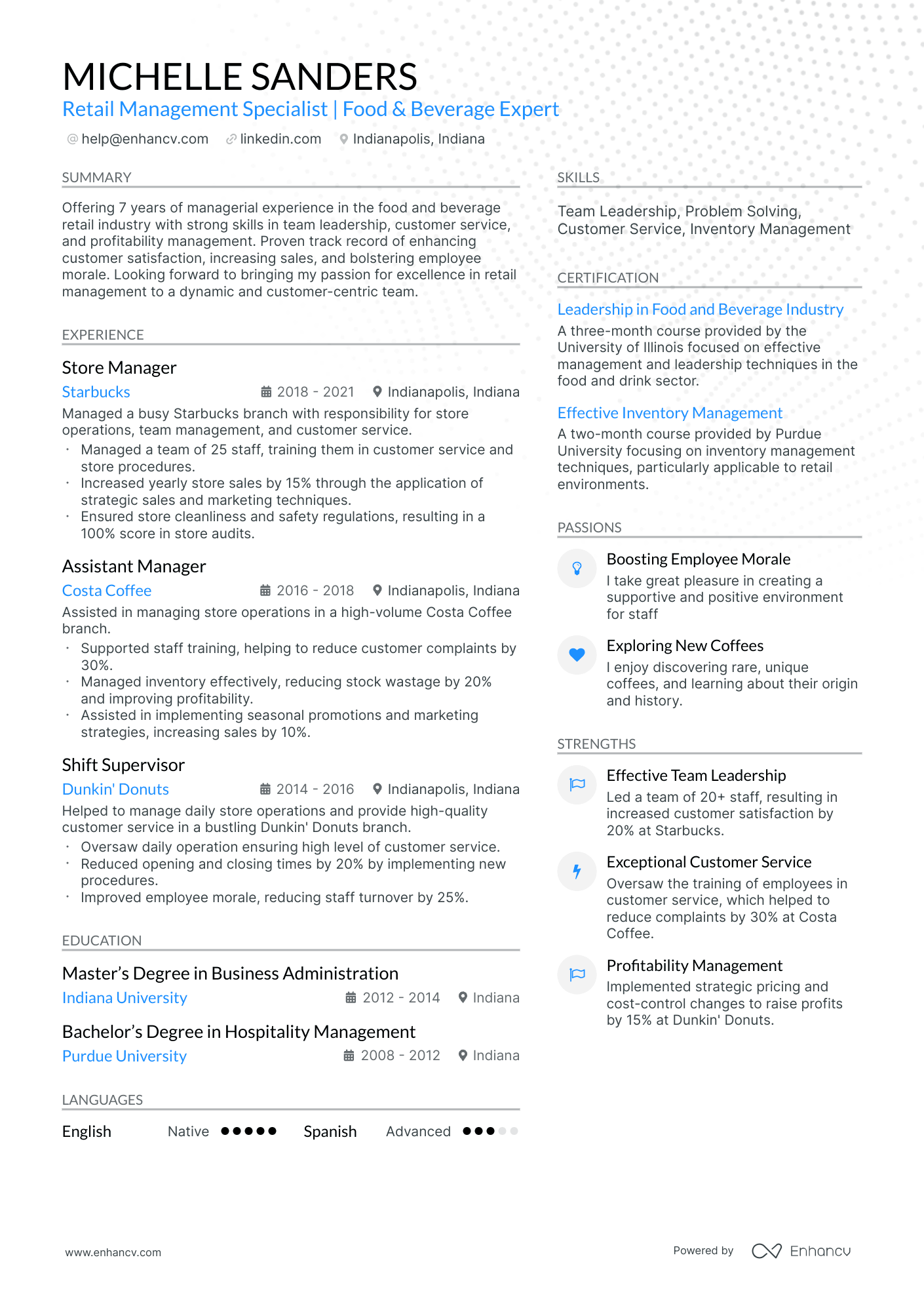 10 Coffee Shop Resume Examples & Guide for 2026