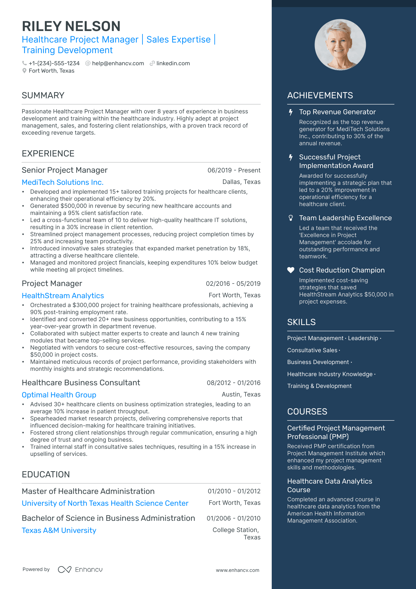 5 Healthcare Project Manager Resume Examples & Guide for 2024
