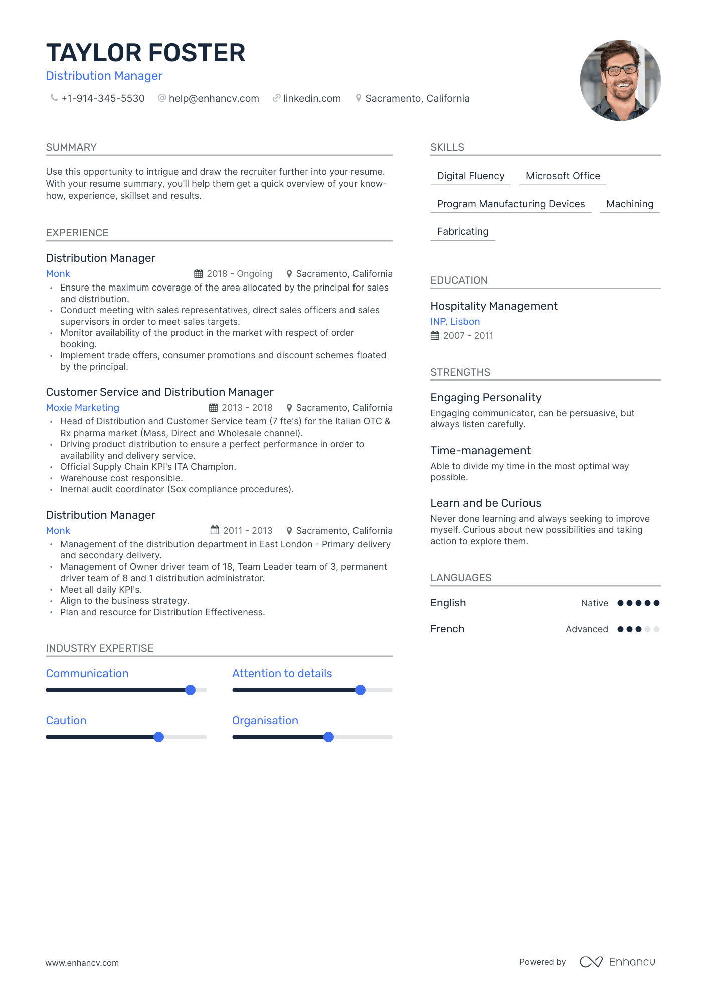Distribution Manager Resume Examples & Guide for 2023 (Layout, Skills ...