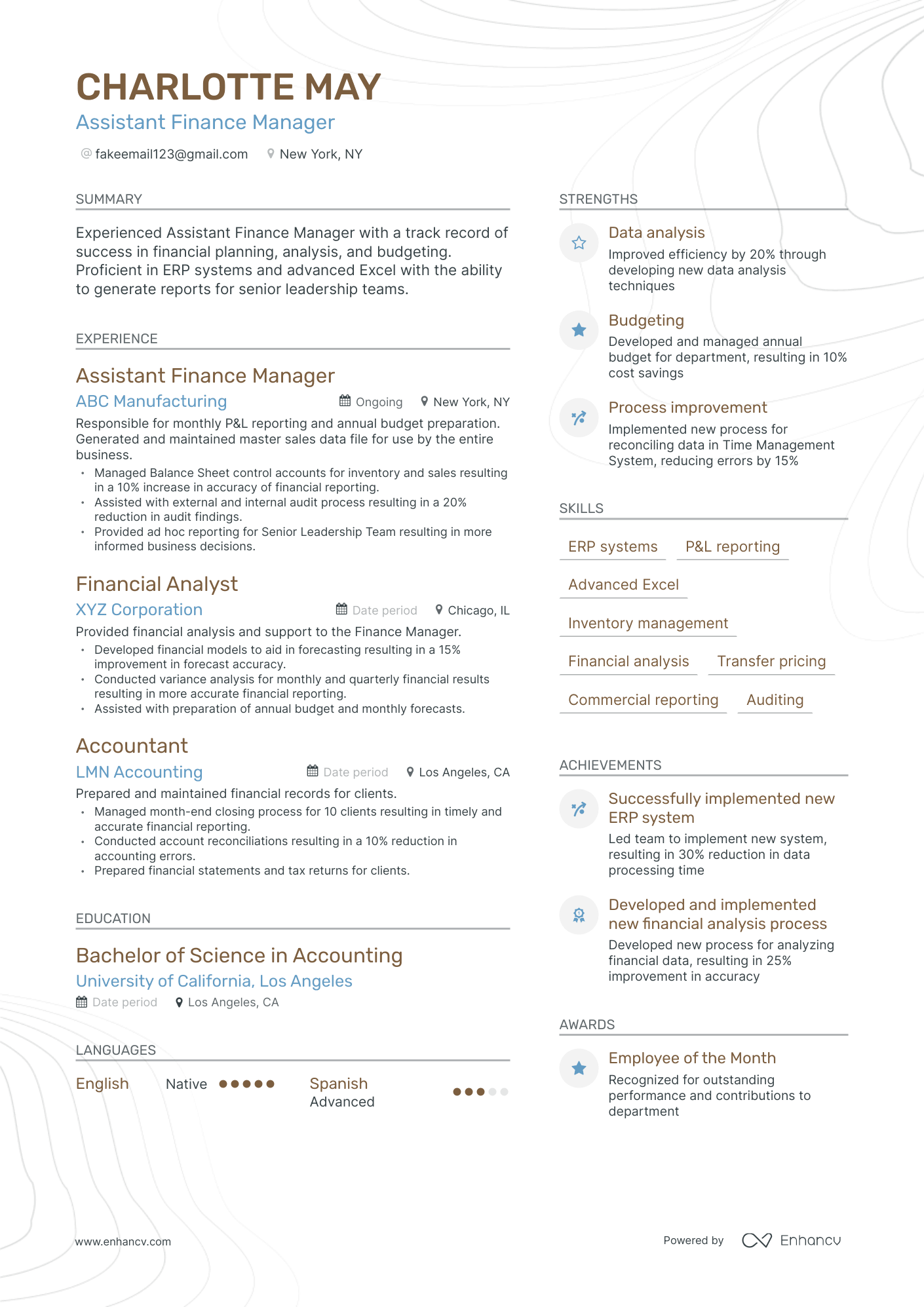 5 Assistant Finance Manager Resume Examples & Guide for 2023