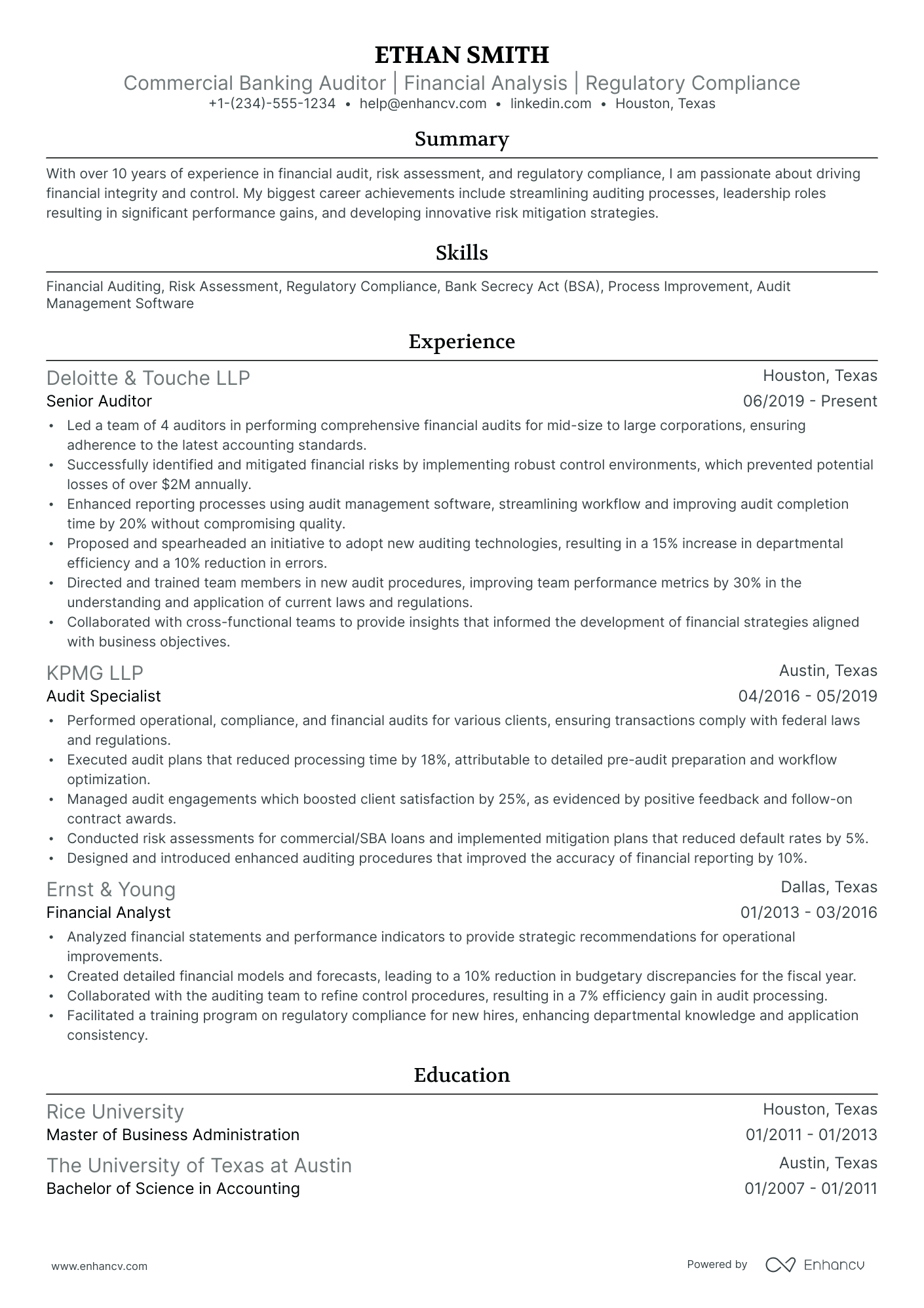 10 Commercial Banking Resume Examples & Guide for 2026