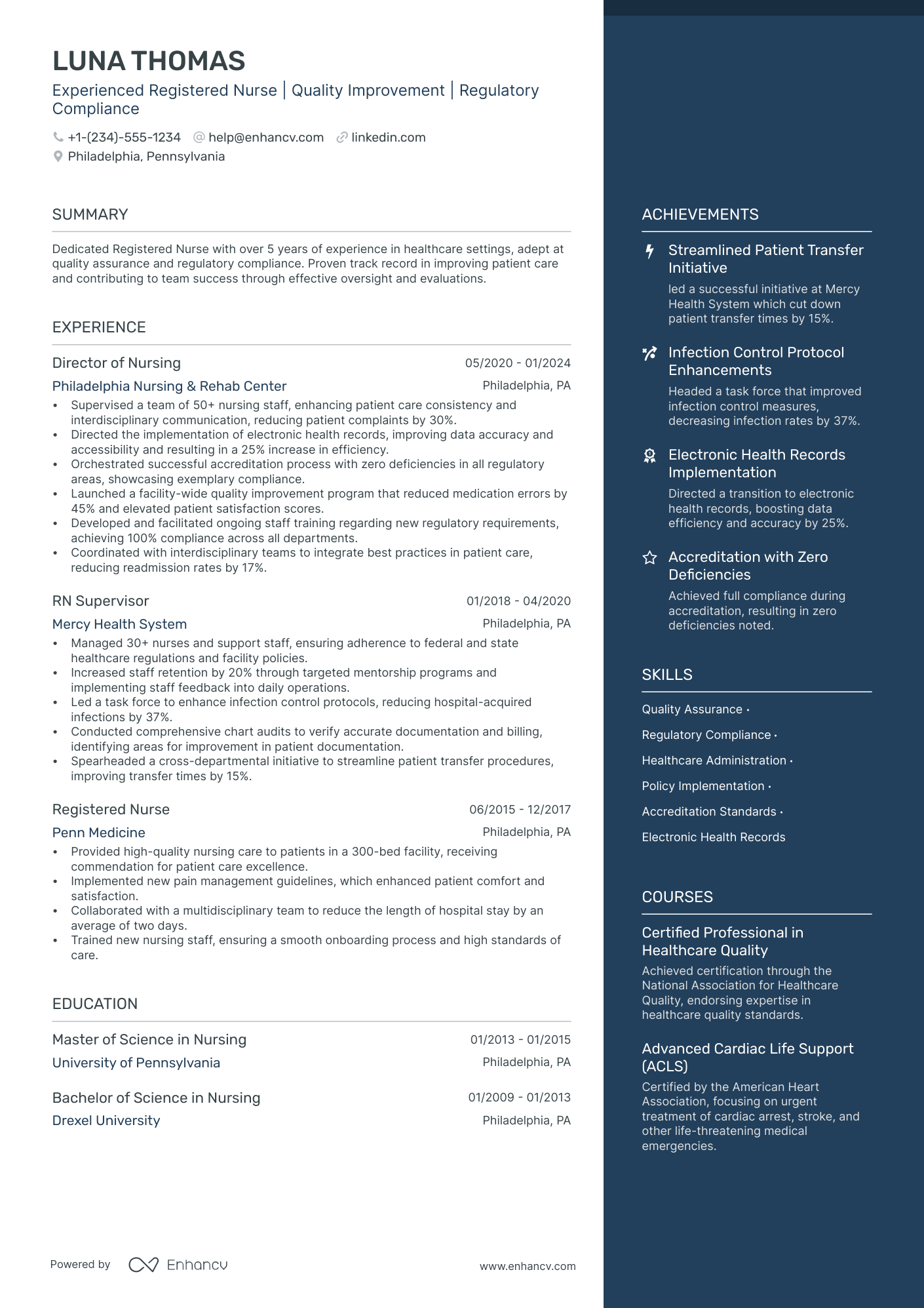 5 Charge Nurse Resume Examples & Guide for 2025