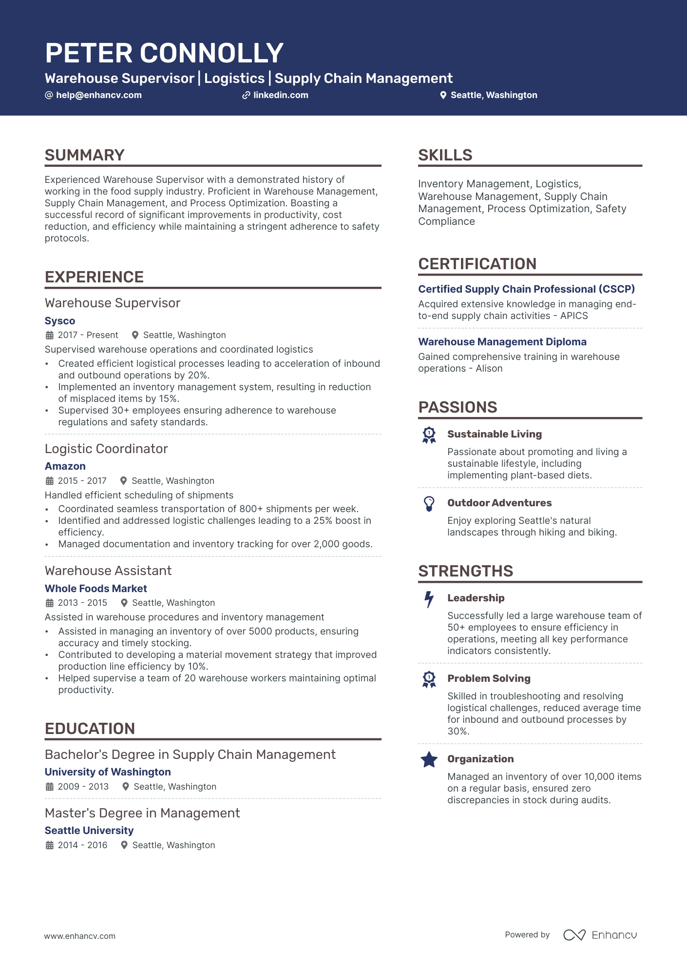 10 Warehouse Supervisor Resume Examples, Templates & Guide for 2026