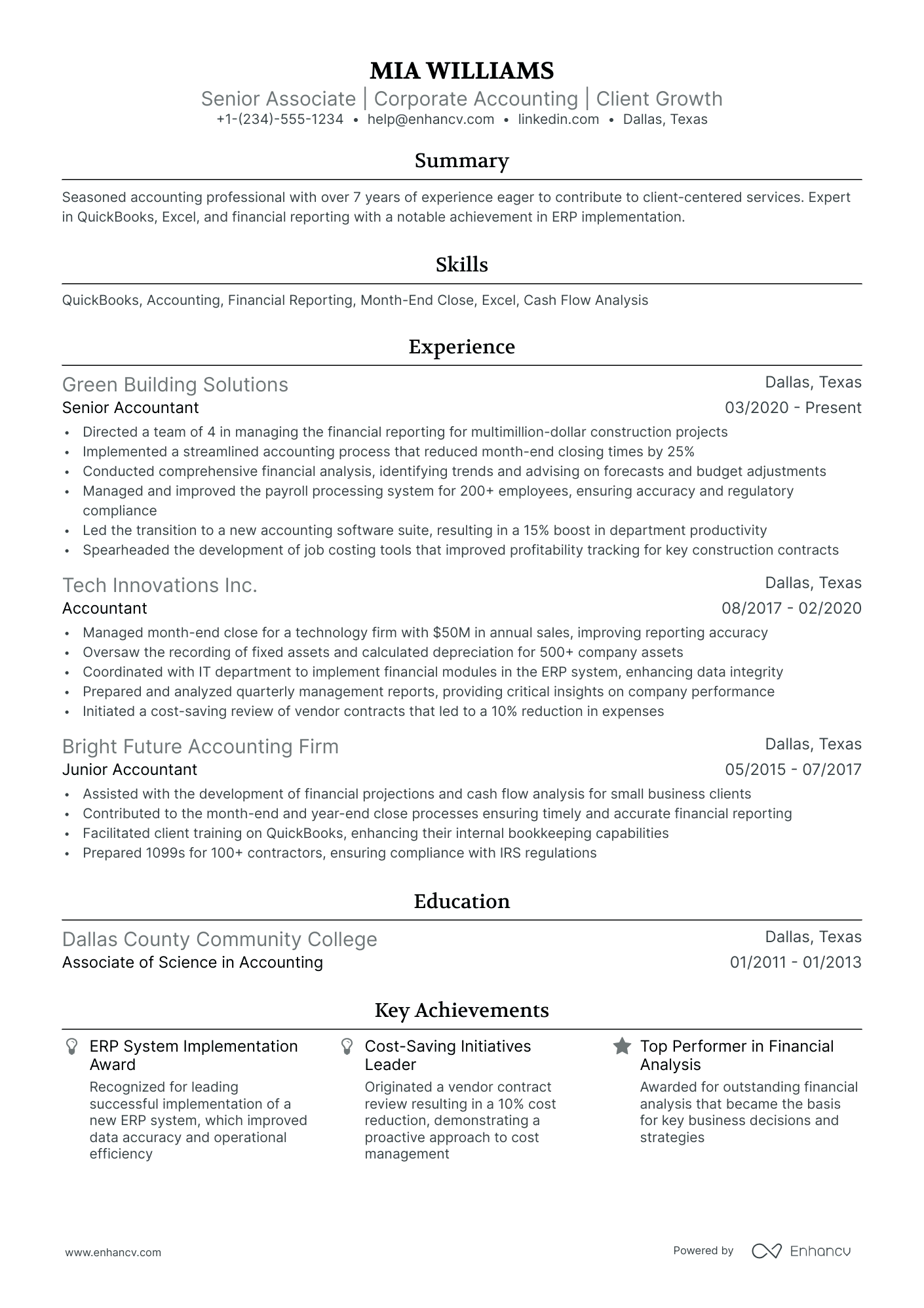 10 Corporate Accounting Resume Examples & Guide for 2026