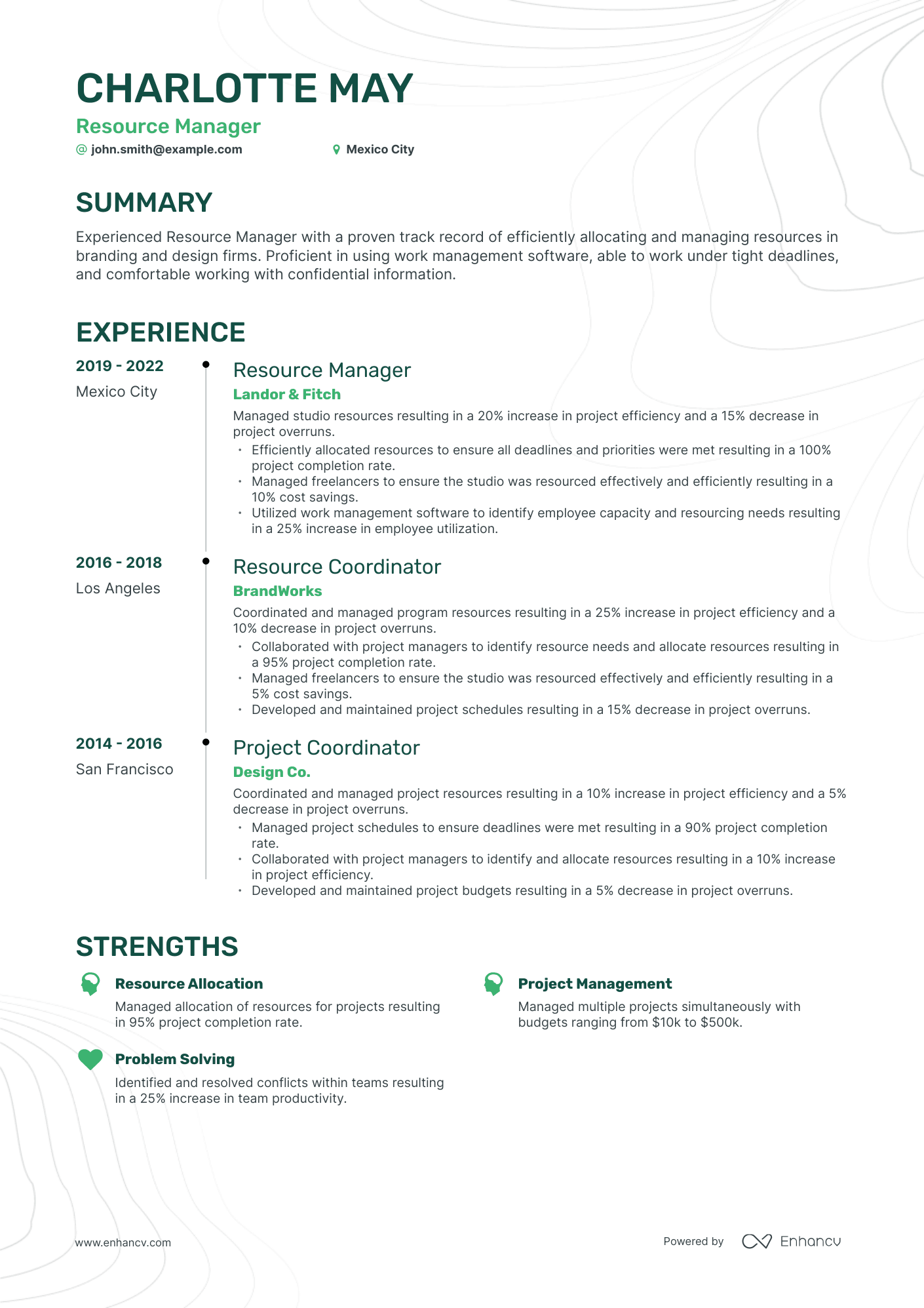 5 Resource Manager Resume Examples & Guide for 2023