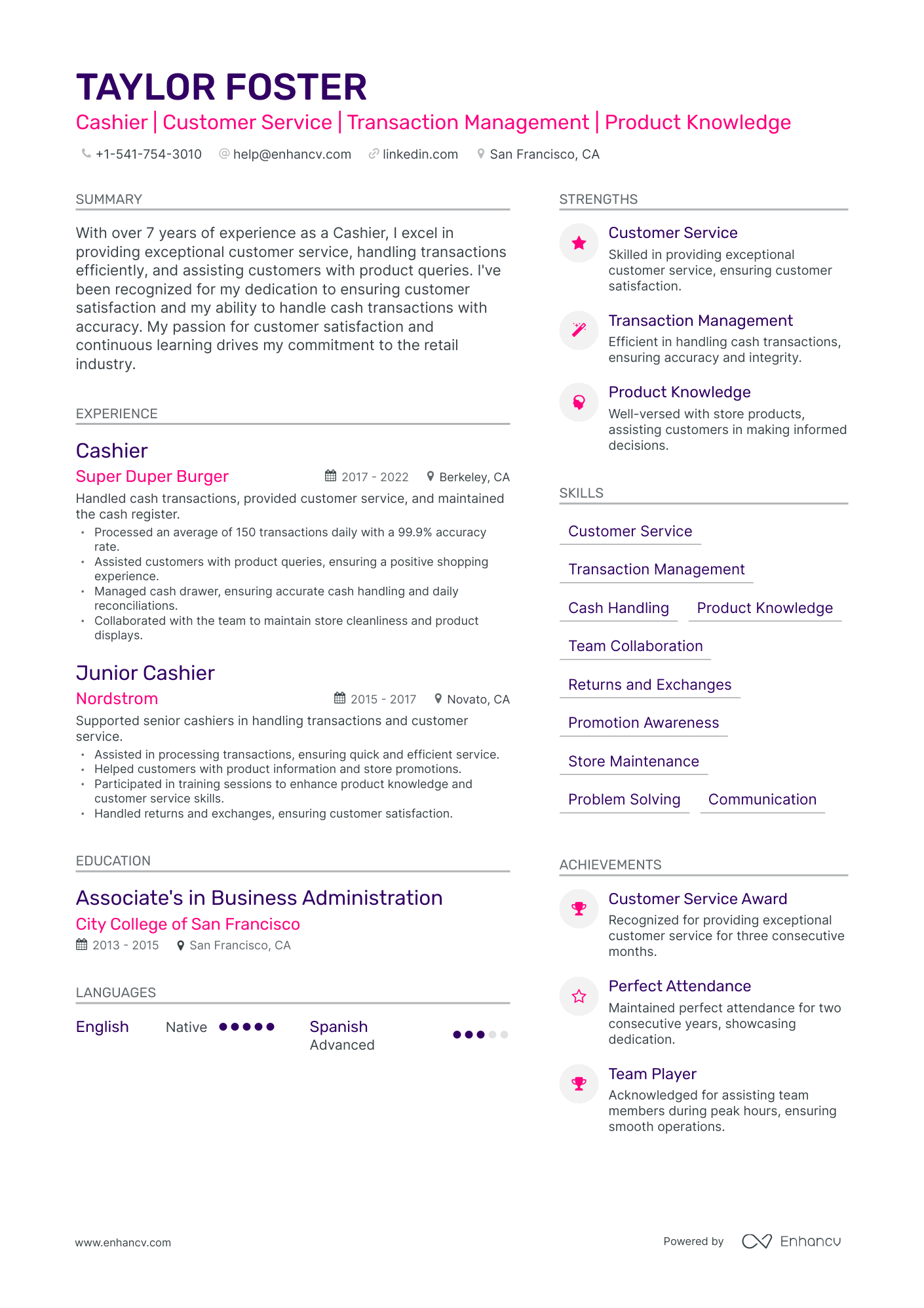 10 Cashier Resume Examples & Guide for 2023