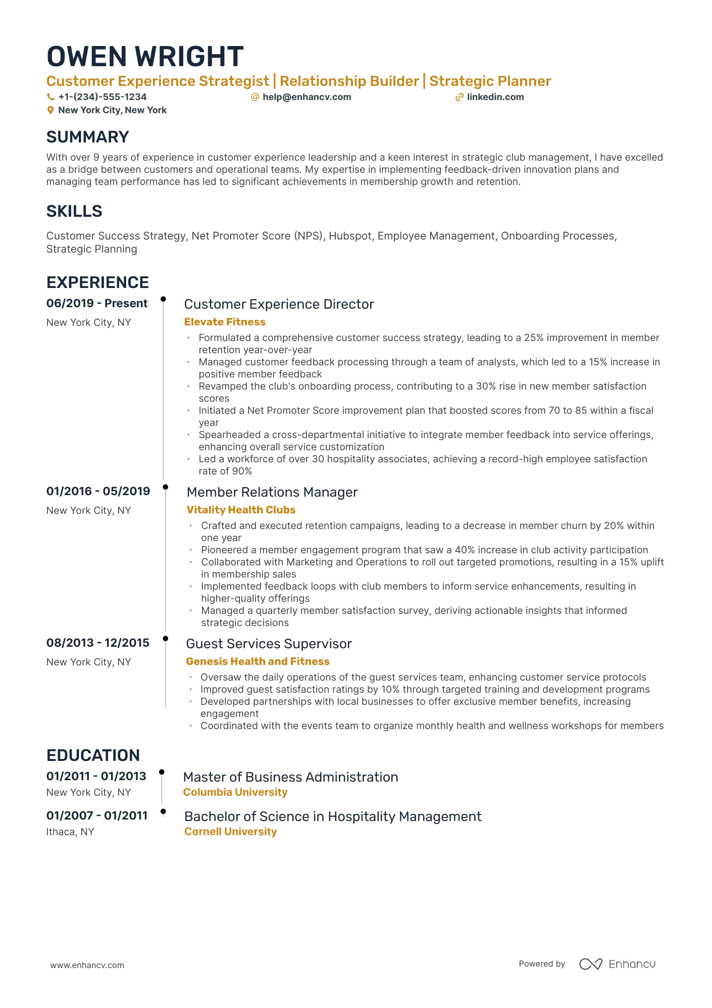 10 Hospitality Manager Resume Examples & Guide for 2026