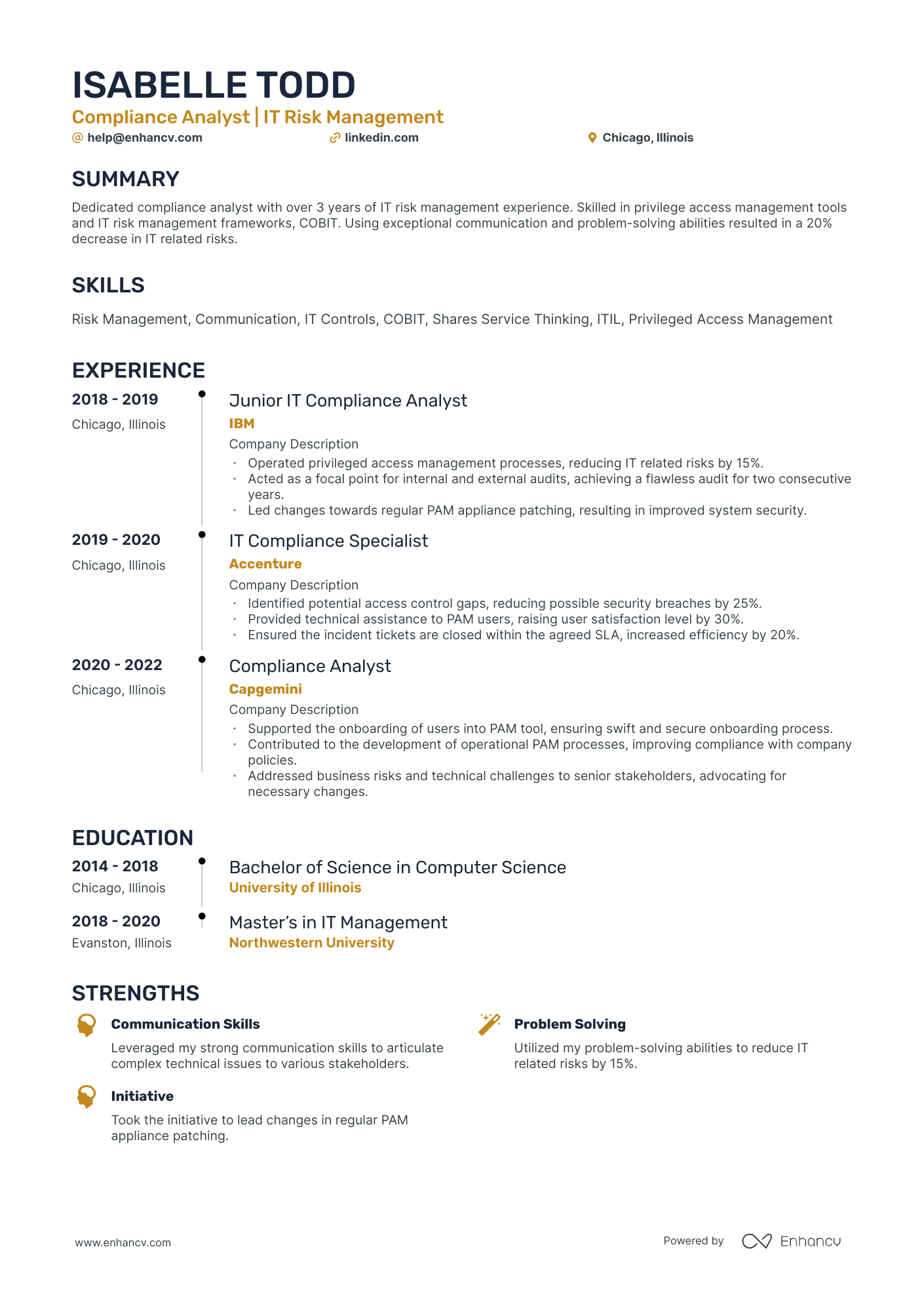 10 Compliance Analyst Resume Examples & Guide for 2026