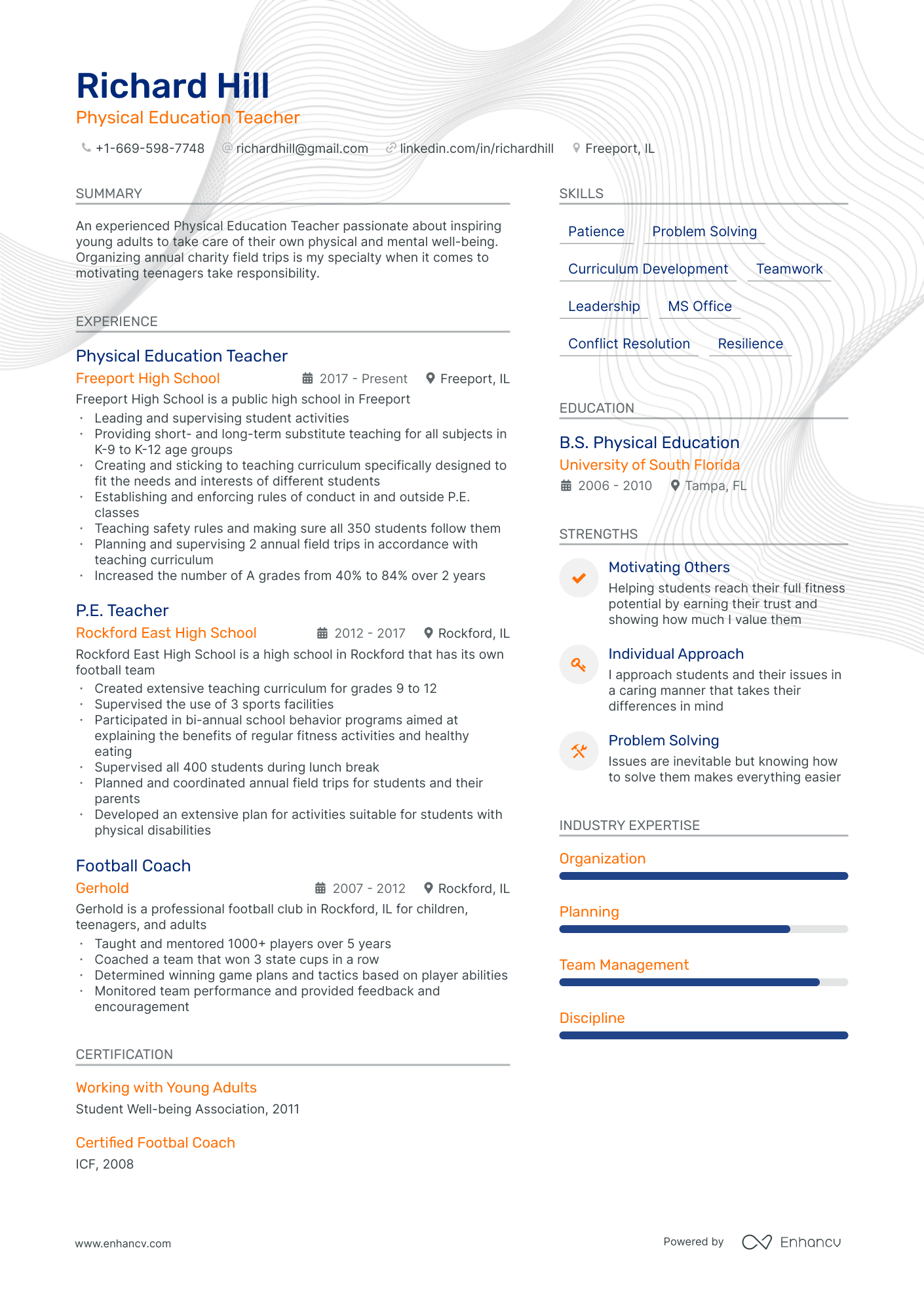 7 Physical Education Teacher Resume Examples & Guide for 2024