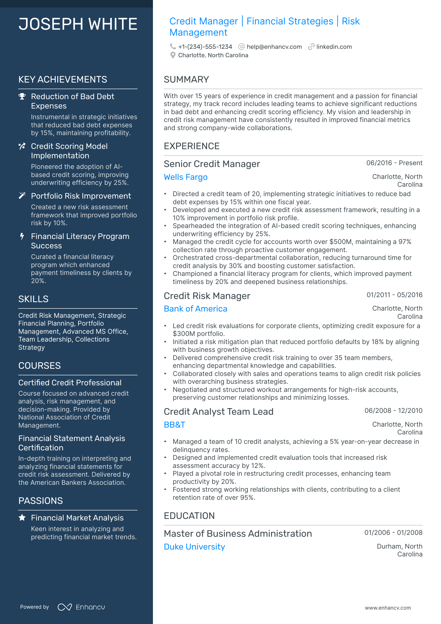 10 Credit Manager Resume Examples & Guide for 2026