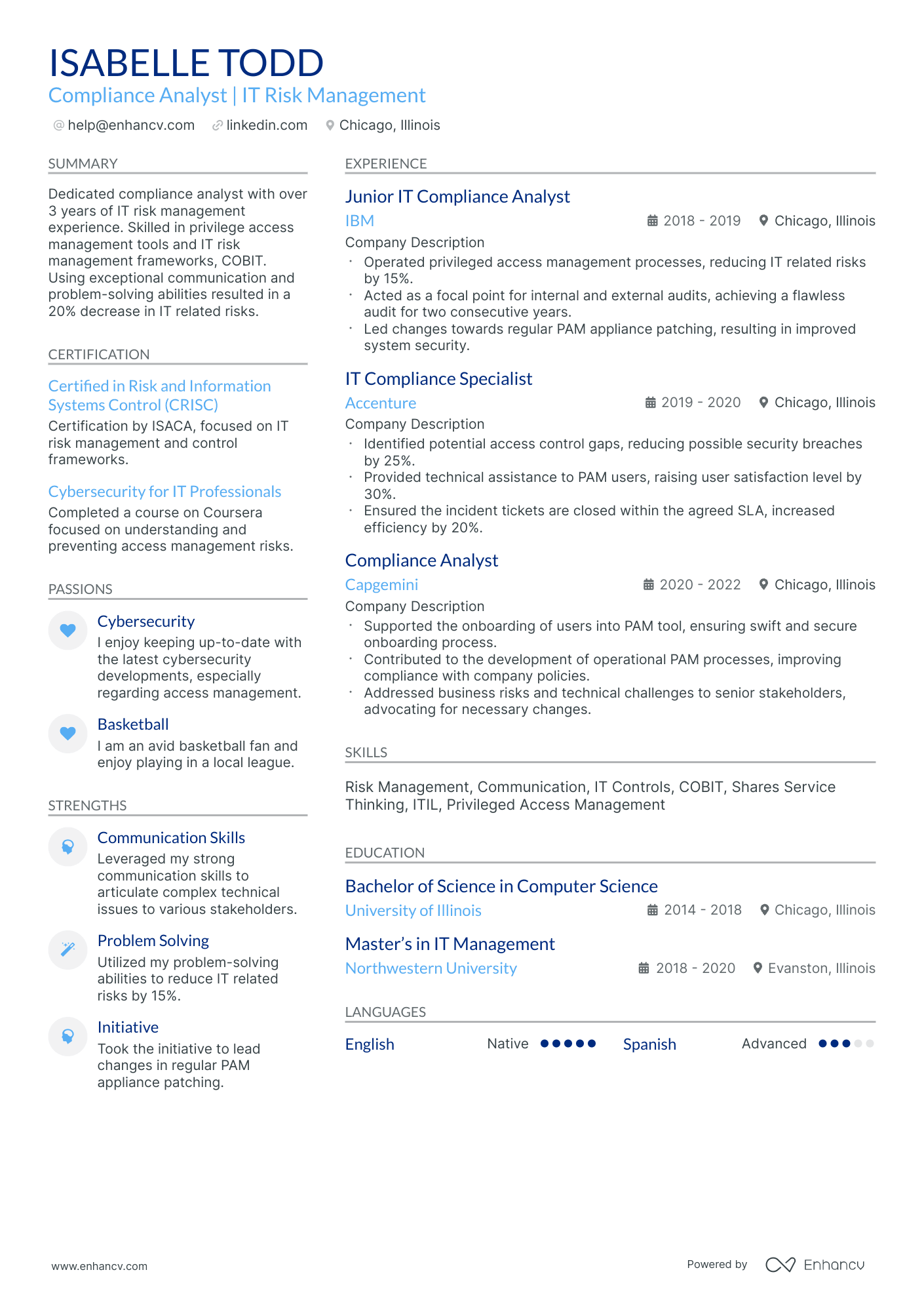 10 Compliance Analyst Resume Examples & Guide for 2026