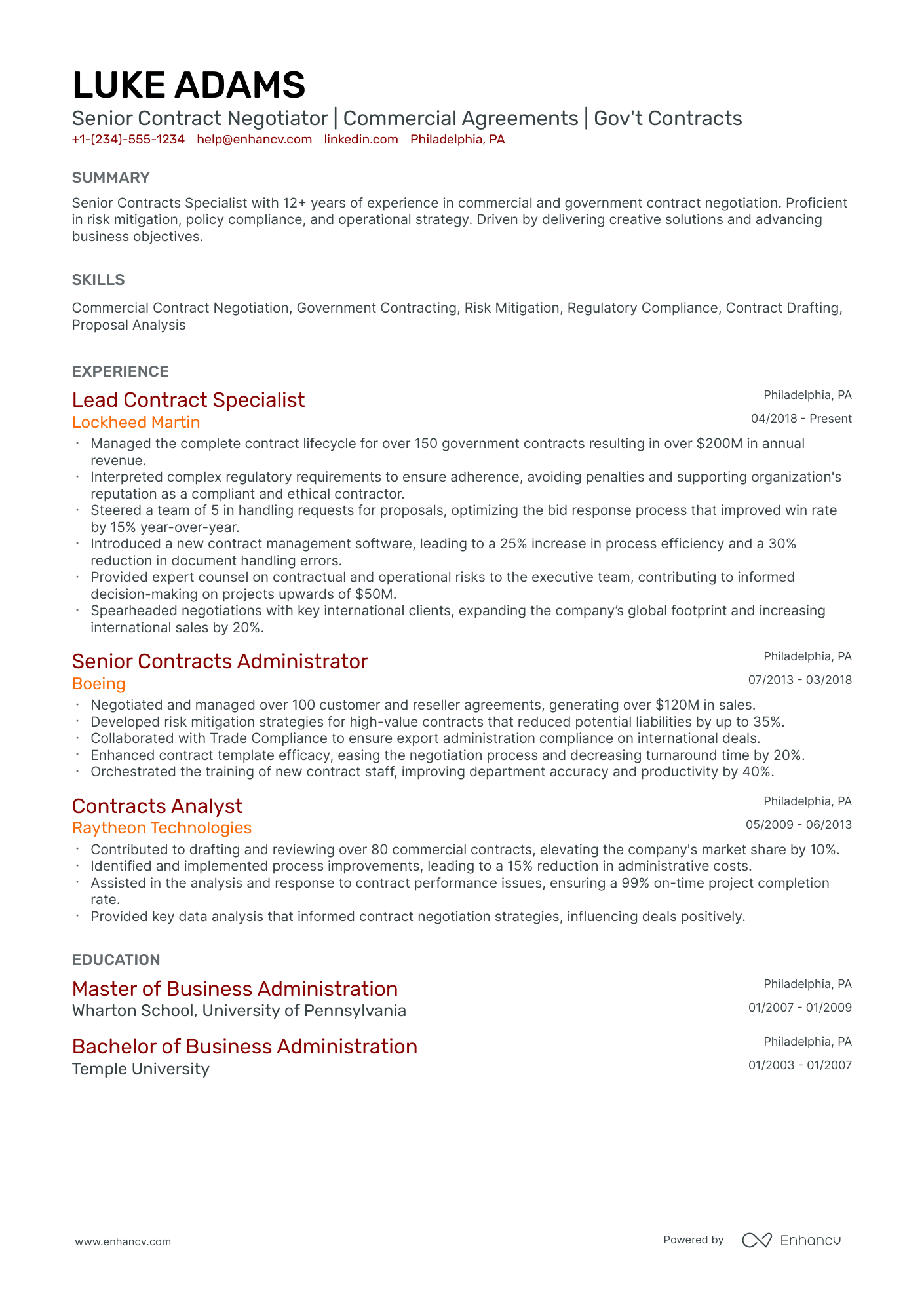 10 Contracts Manager Resume Examples & Guide for 2026