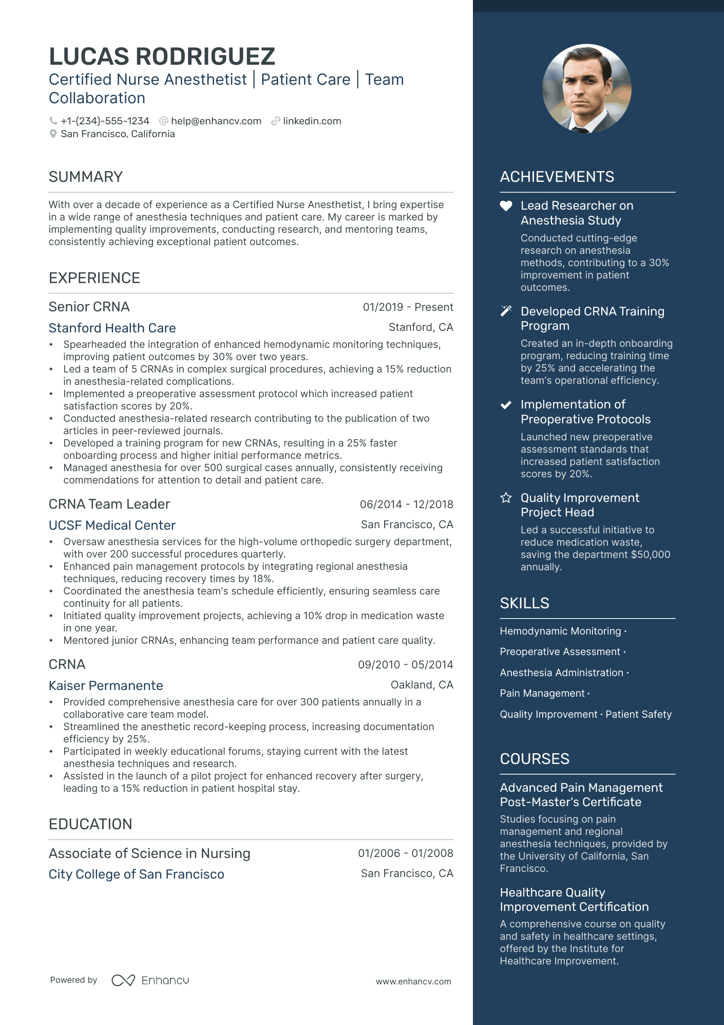 5 Nurse Anesthetist Resume Examples & Guide for 2024