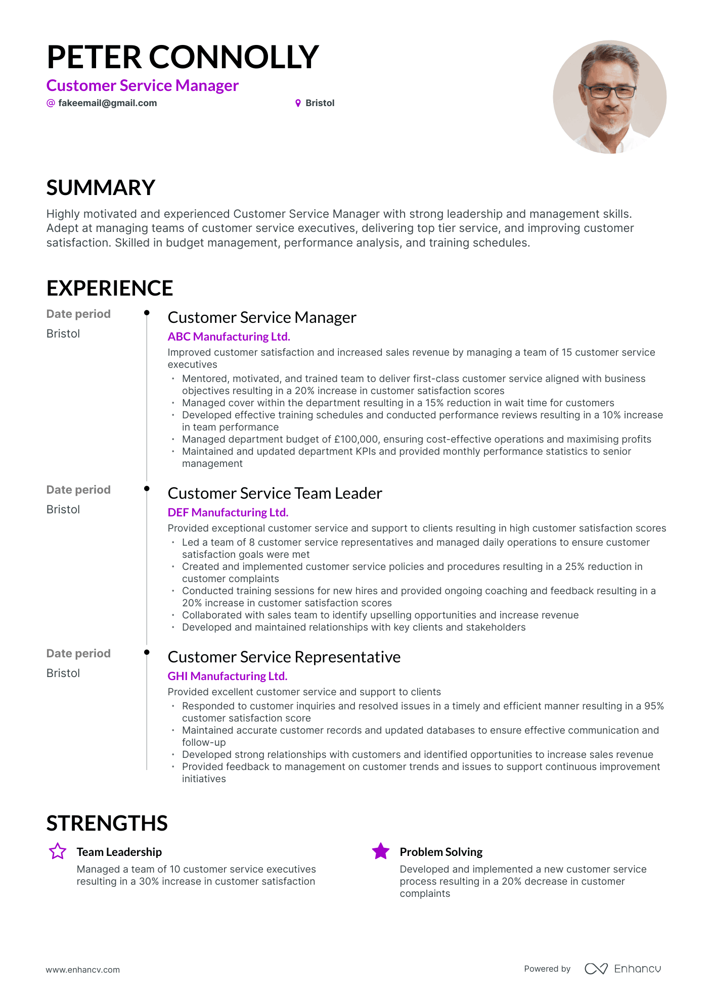 5 Customer Service Manager Resume Examples & Guide for 2024