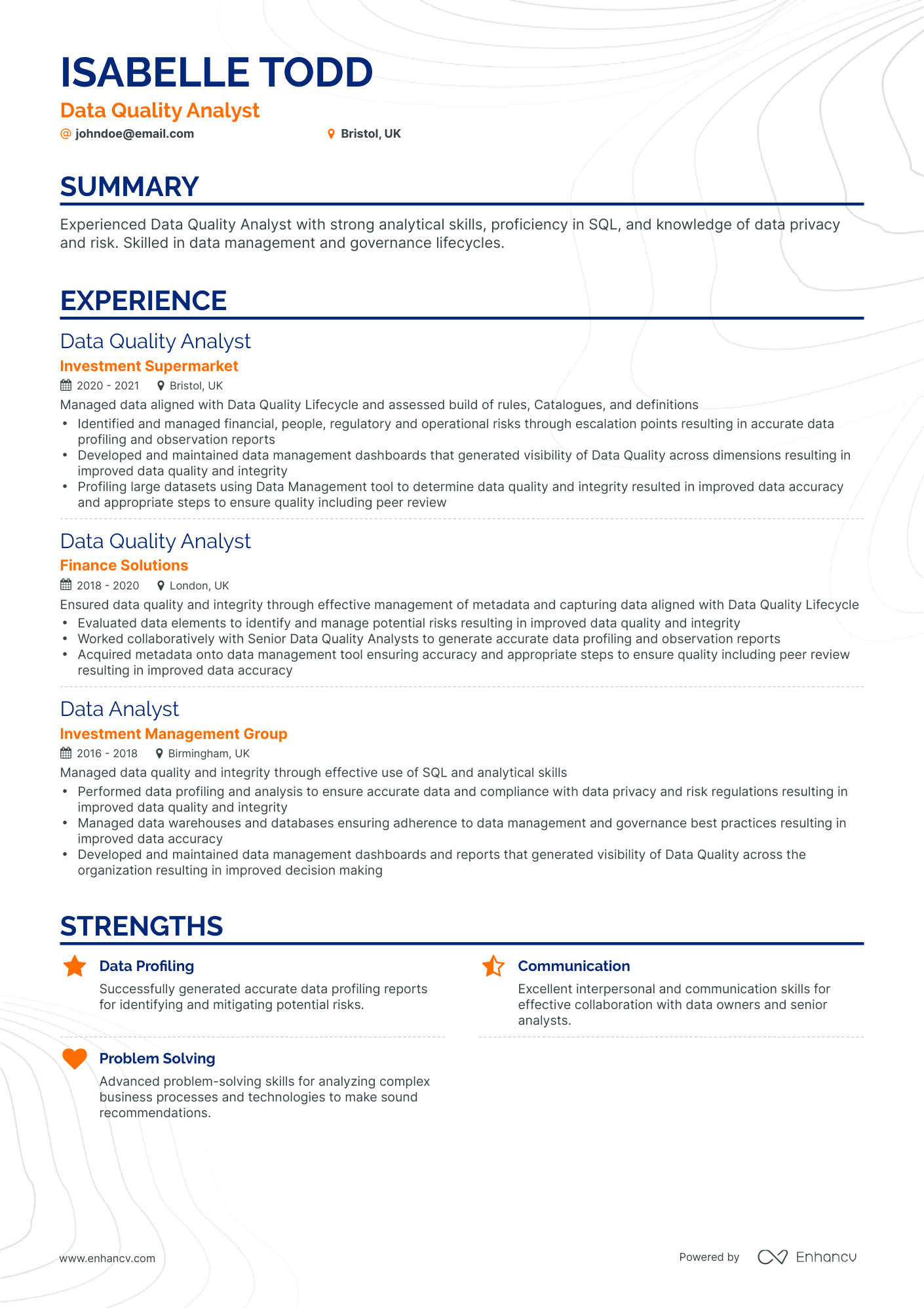 5 Data Quality Analyst Resume Examples & Guide for 2024
