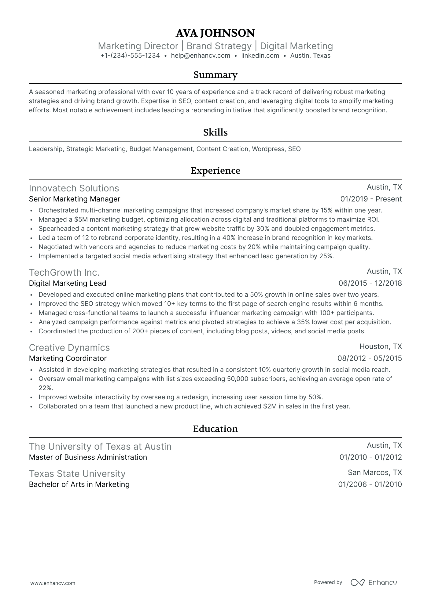 10 Public Relations Director Resume Examples & Guide for 2025