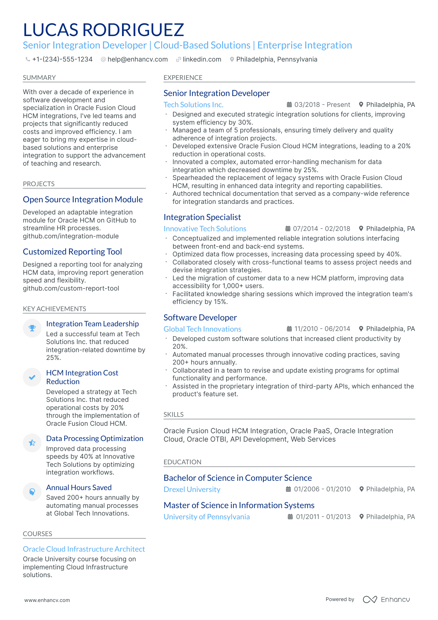 10 Integration Developer Resume Examples & Guide for 2026