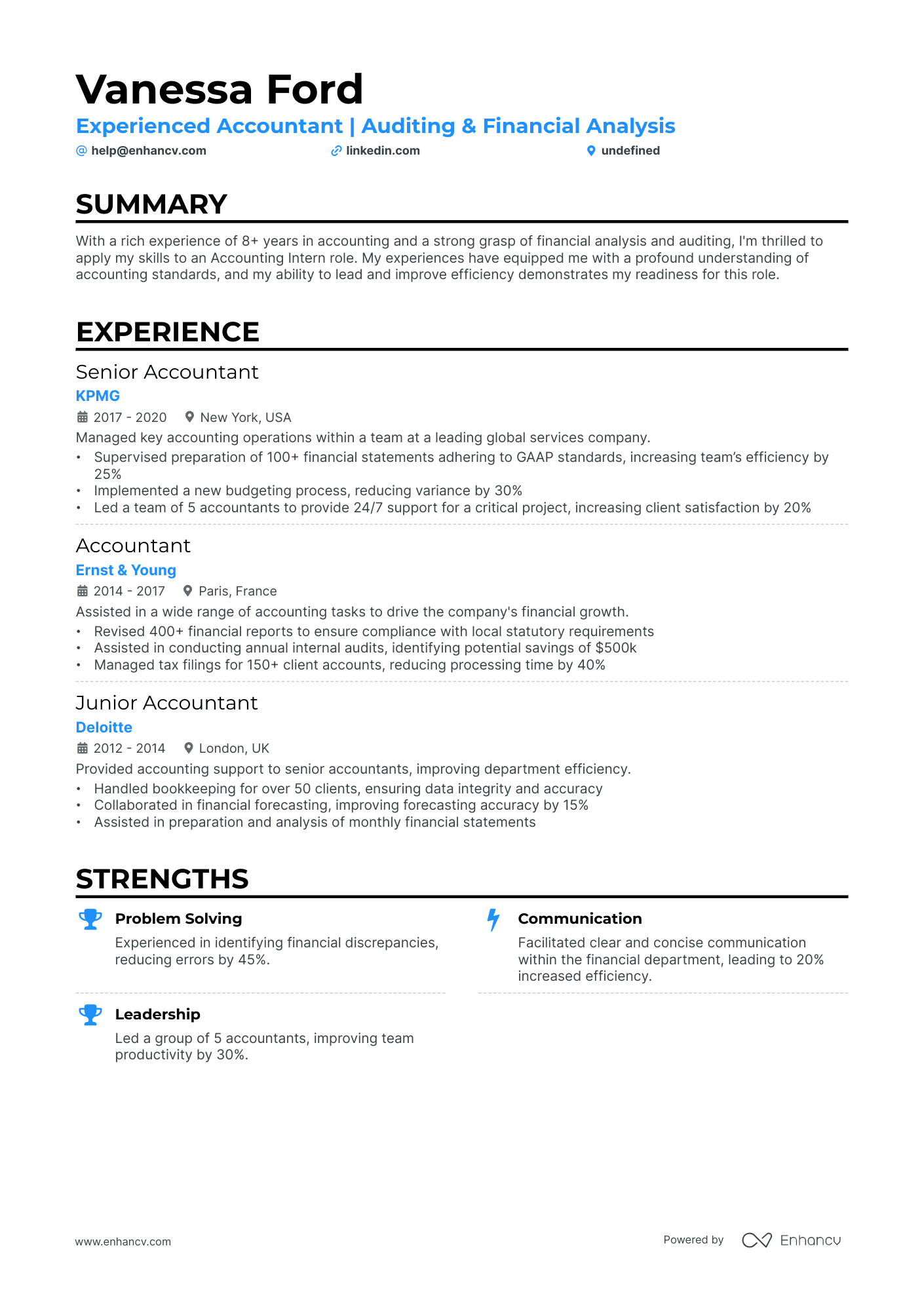 5 Accounting Intern Resume Examples & Guide for 2024