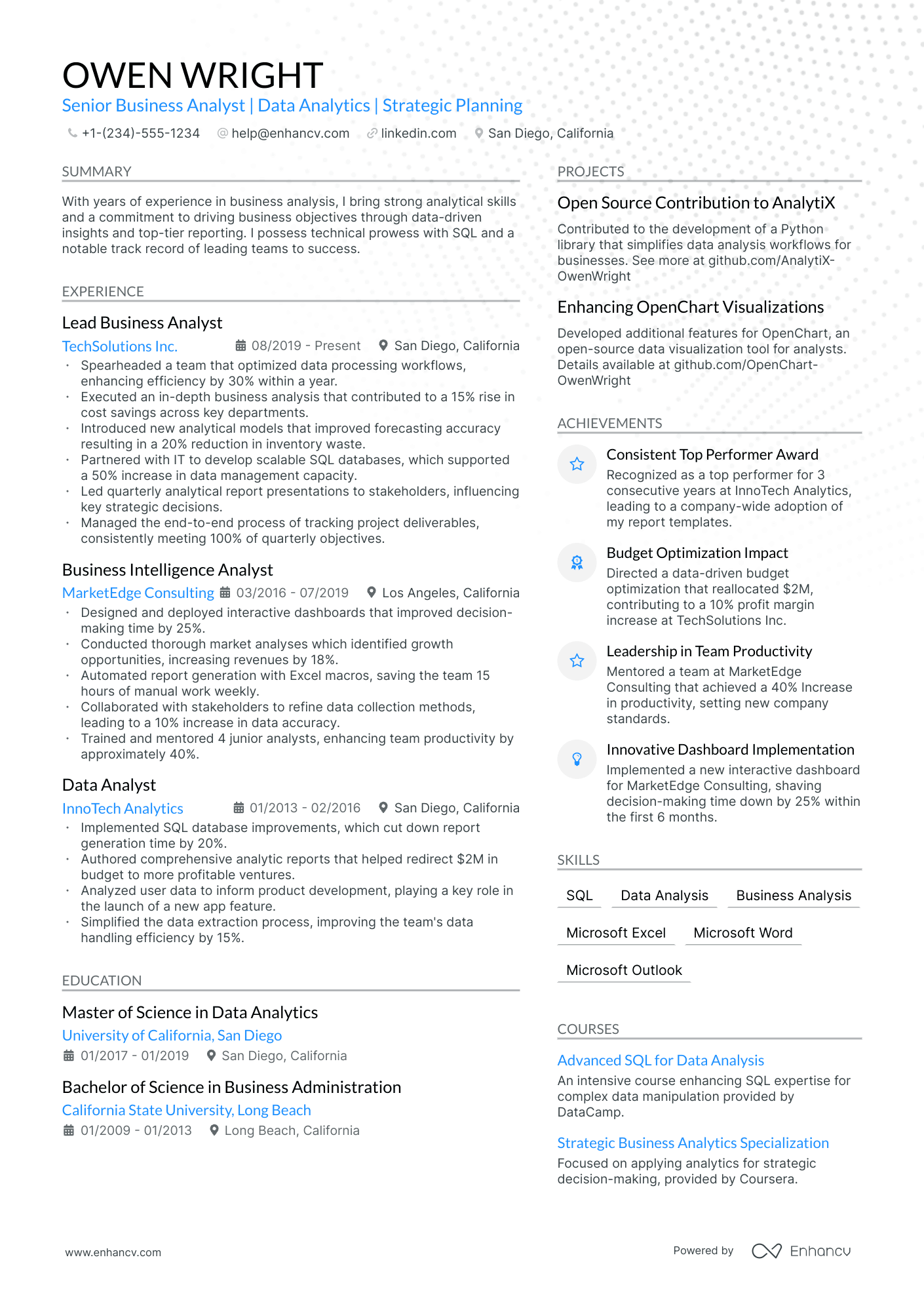 5 Excel Data Analyst Resume Examples & Guide for 2024