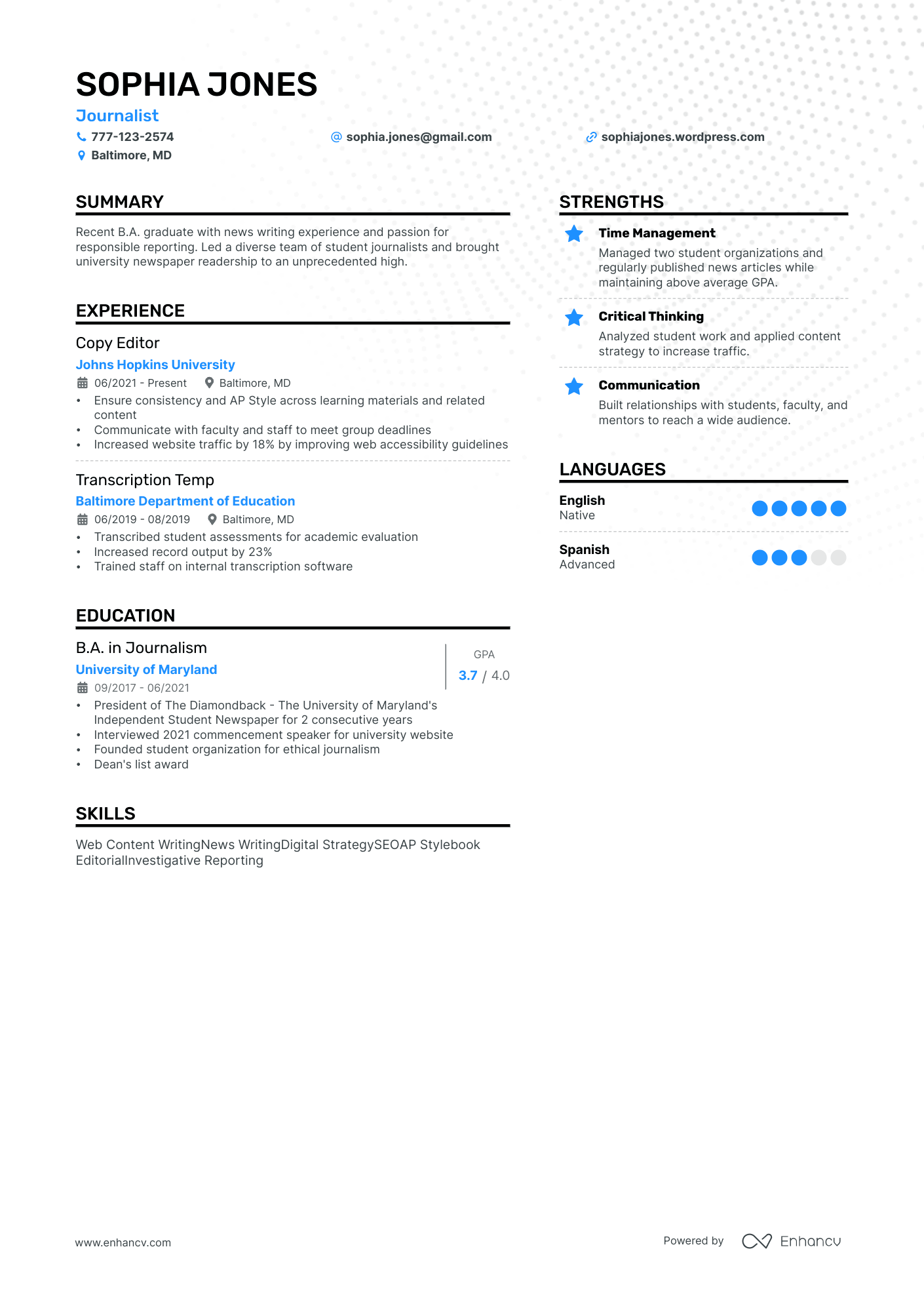 8 Journalist Resume Examples & Guide for 2024