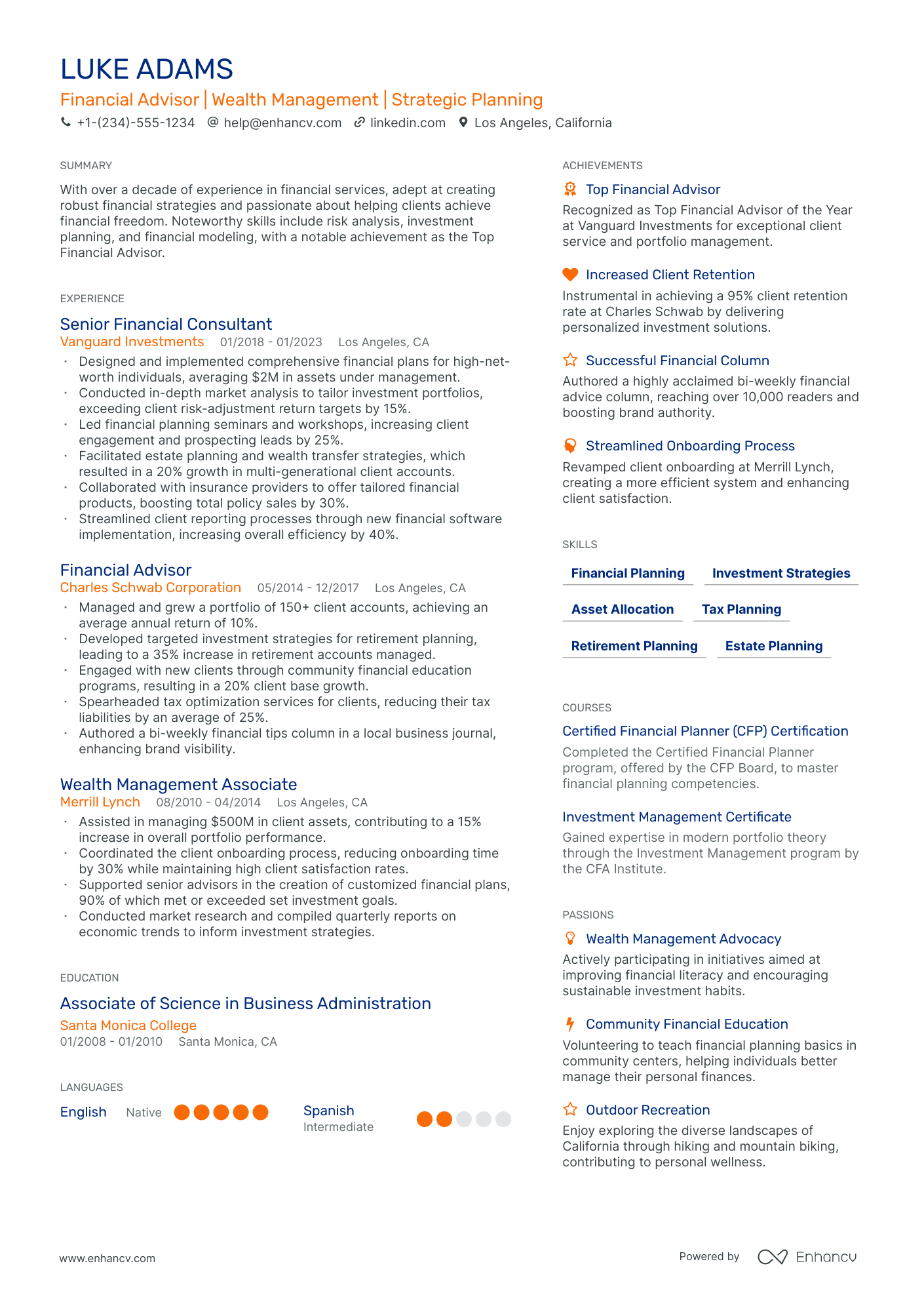 5 Financial Professional Resume Examples & Guide for 2024