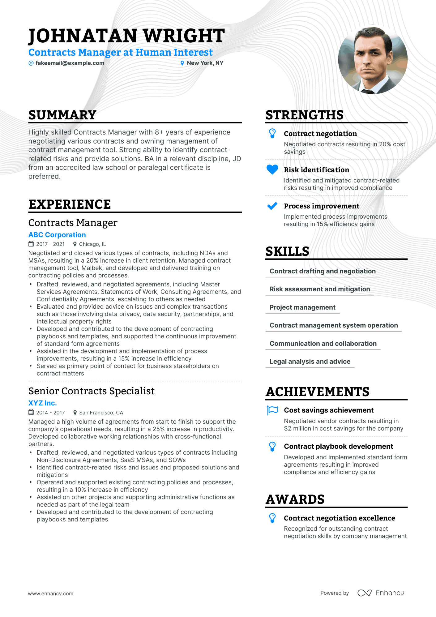 5 Contracts Manager Resume Examples & Guide for 2023