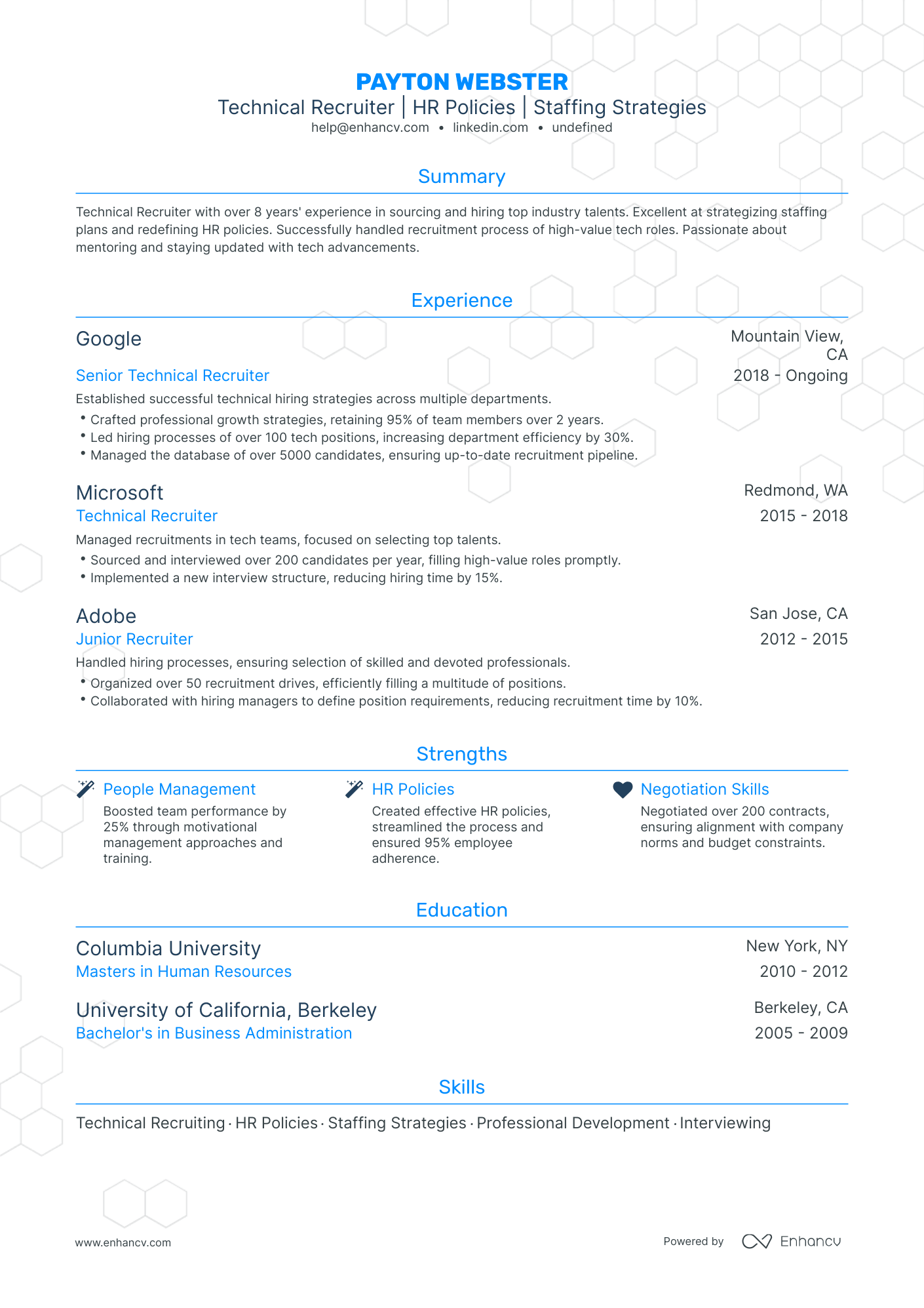 5 Technical Recruiter Resume Examples & Guide for 2024