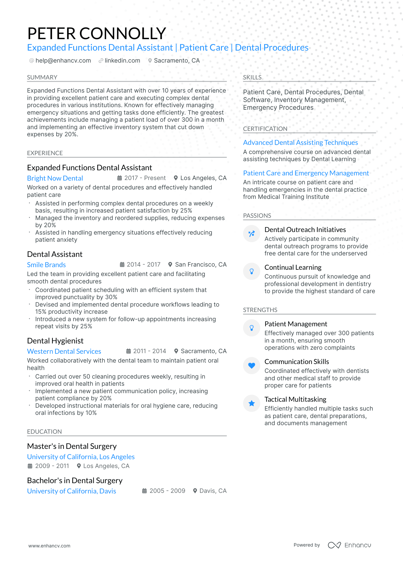 10 Expanded Functions Dental Assistant Resume Examples & Guide for 2026