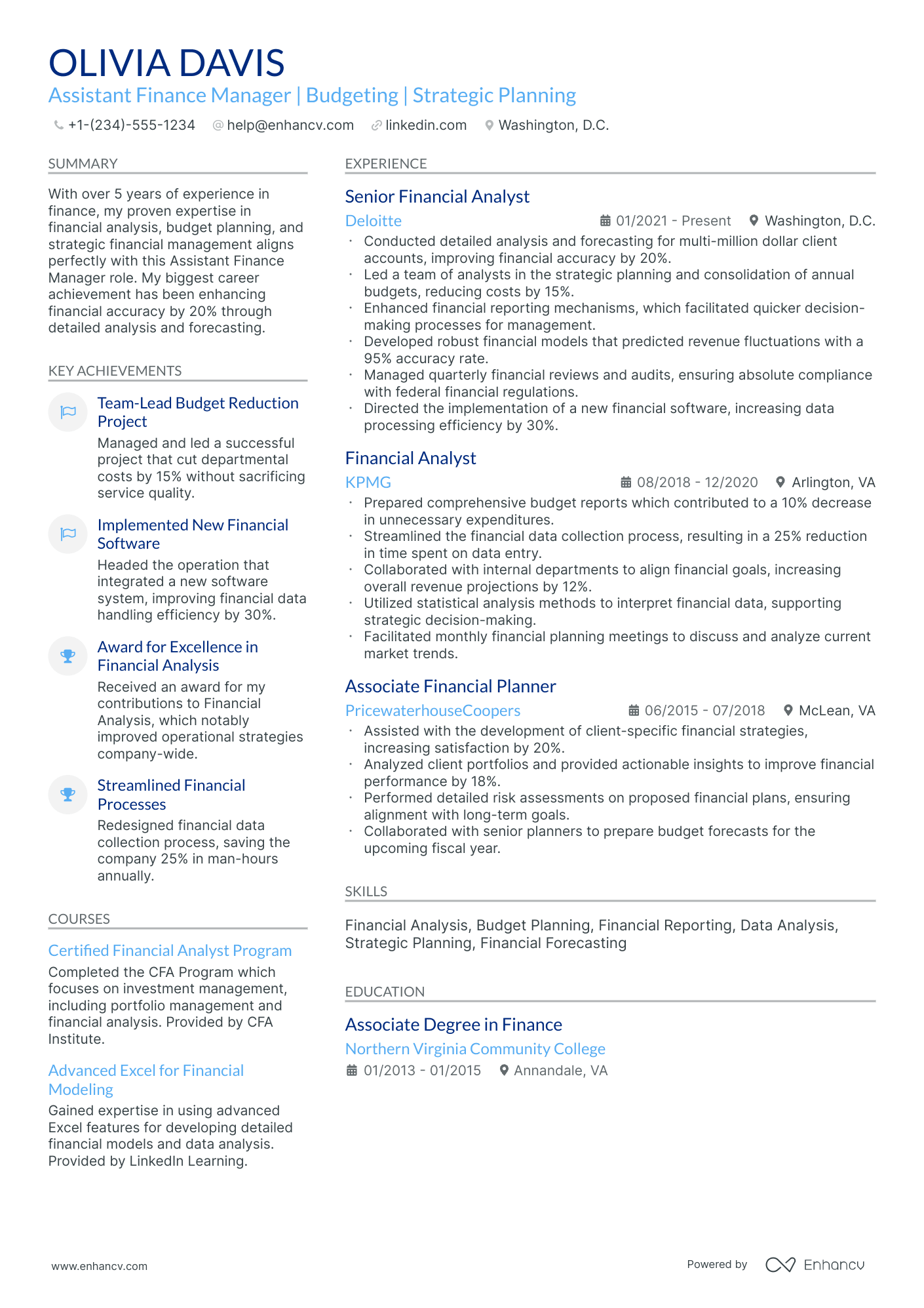 10 Assistant Finance Manager Resume Examples & Guide for 2026