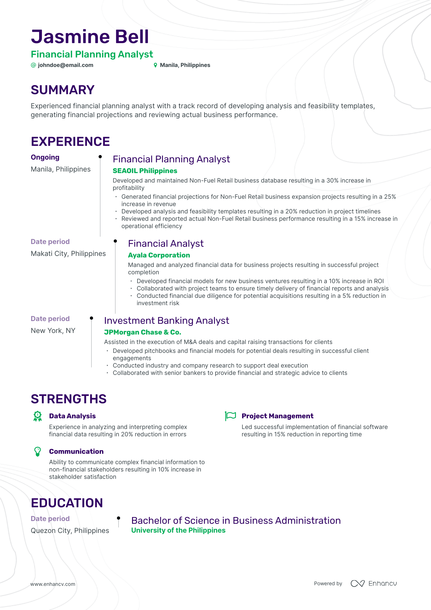 5 Financial Planning Analyst Resume Examples & Guide for 2024