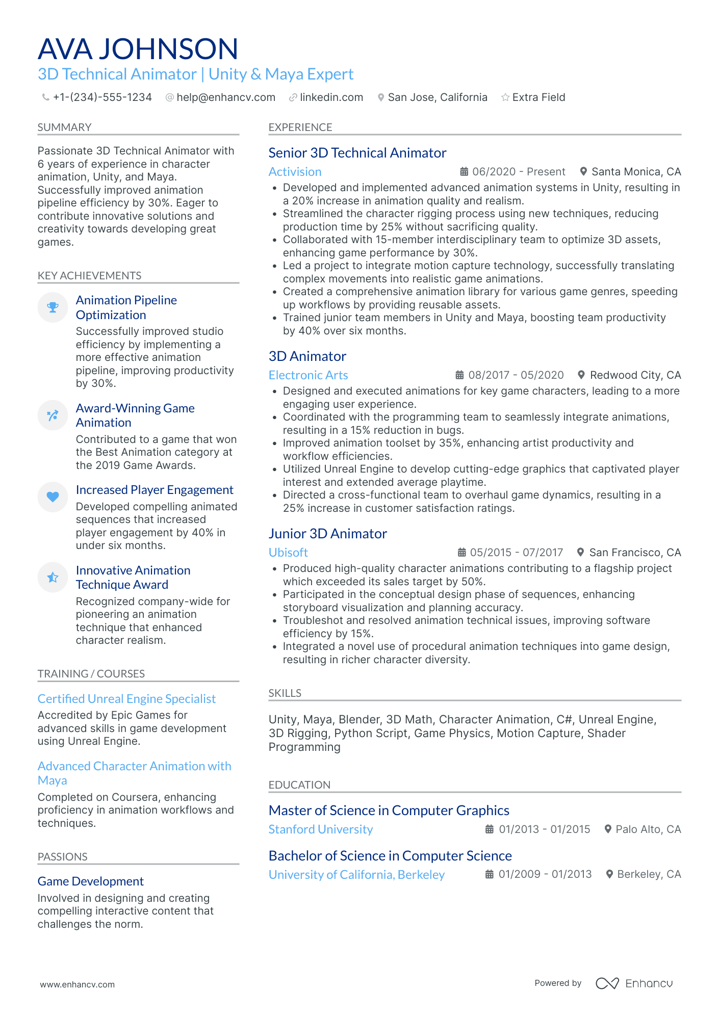 10 Animator Resume Examples & Guide for 2026