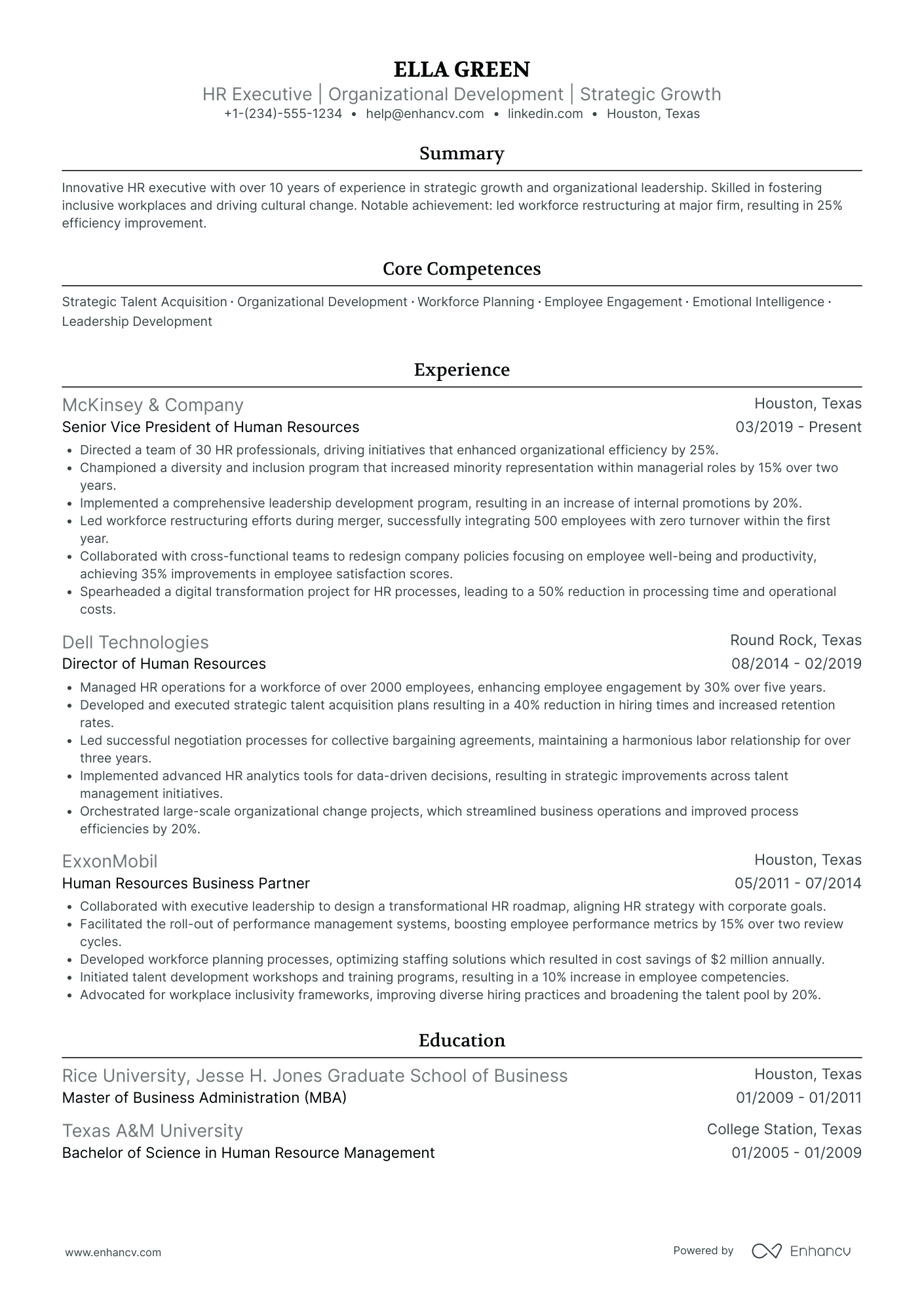8 Chief Human Resources Officer Resume Examples & Guide for 2026