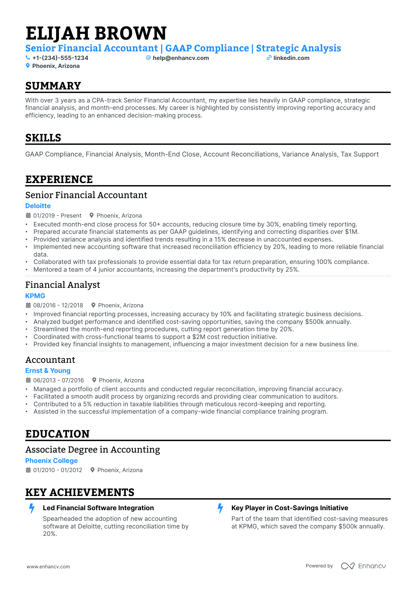 10 Financial Accounting Resume Examples & Guide for 2026