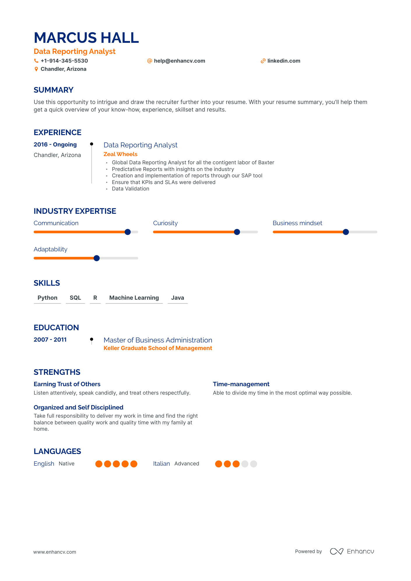 Data Reporting Analyst Resume Examples & Guide for 2023 (Layout, Skills ...