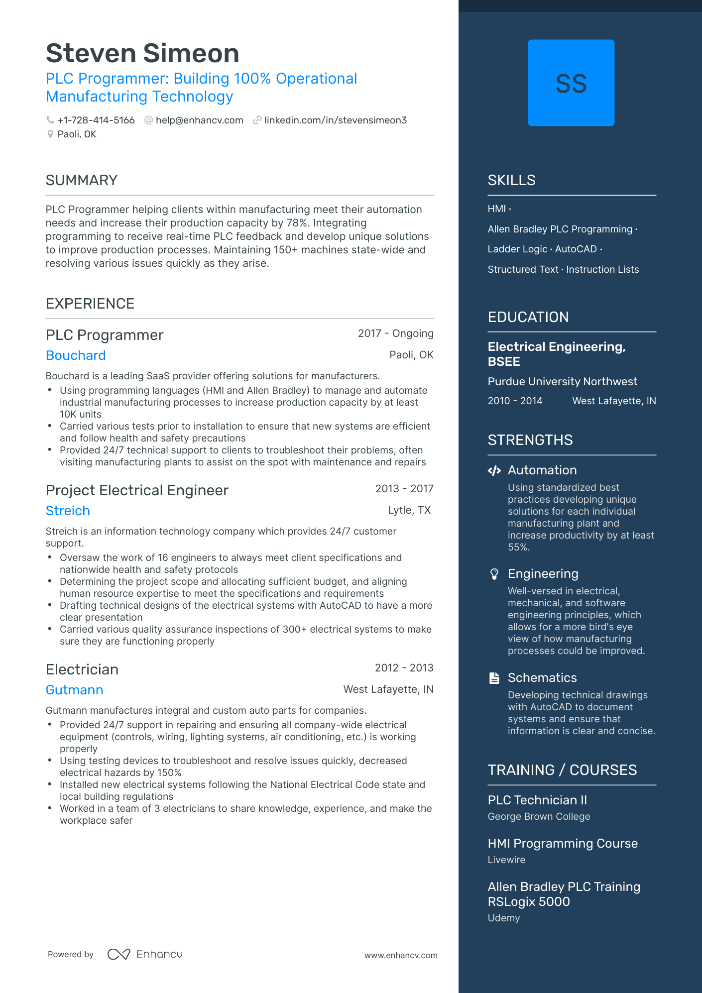 5 PLC Programmer Resume Examples & Guide for 2023