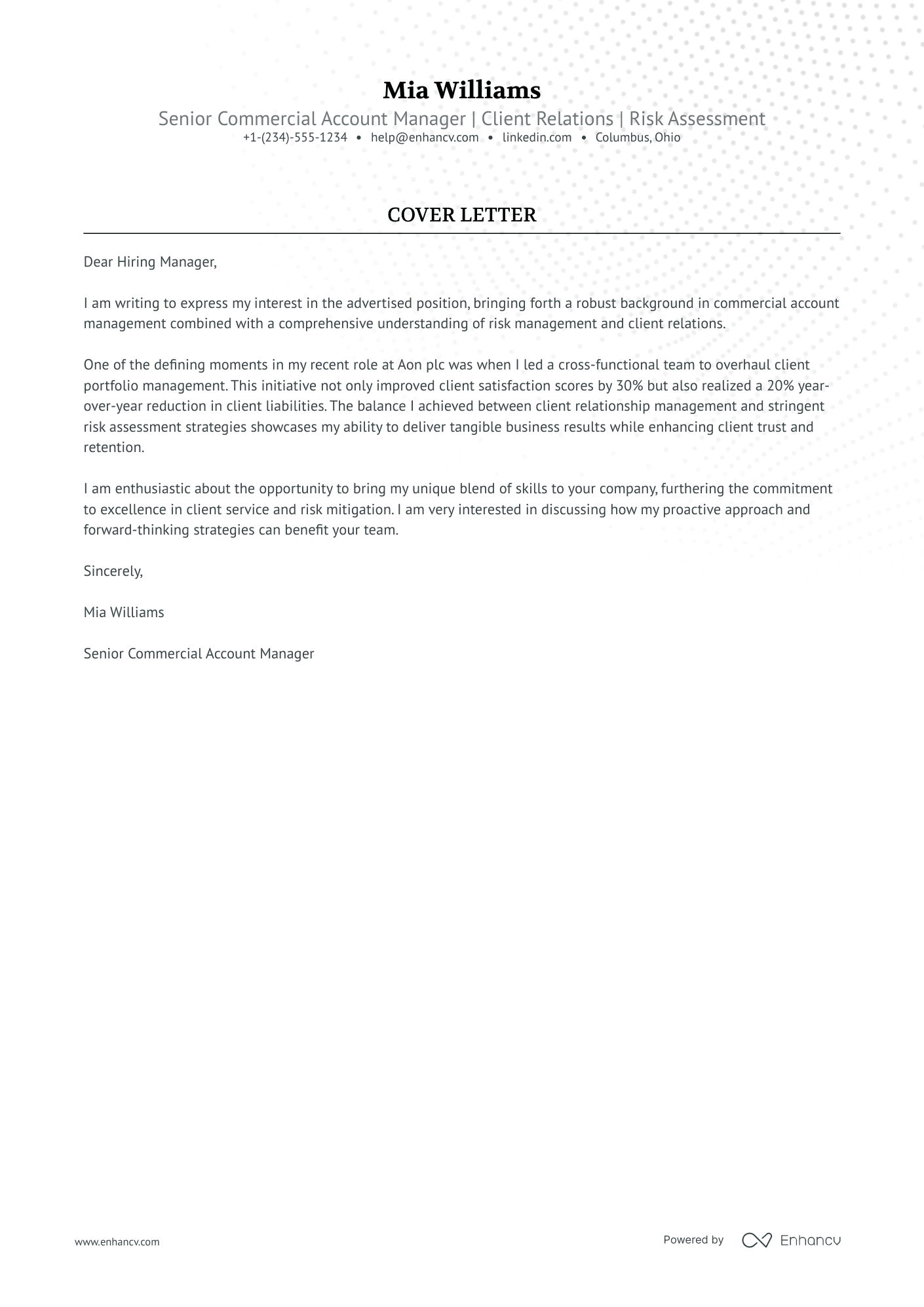 21 Professional Account Manager Cover Letter Examples and Template for ...